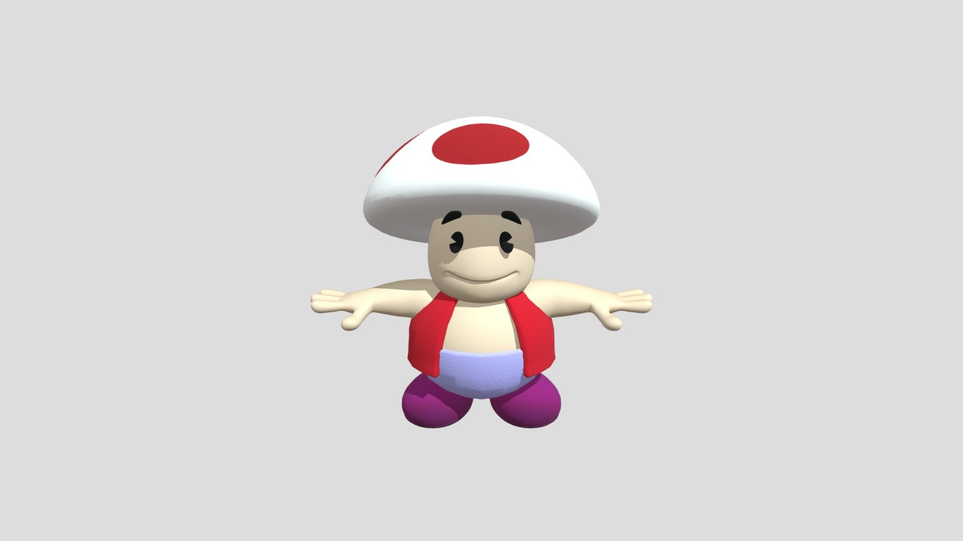 SMBSS Toad - Download Free 3D model by anderlenolan [69f2eb8] - Sketchfab