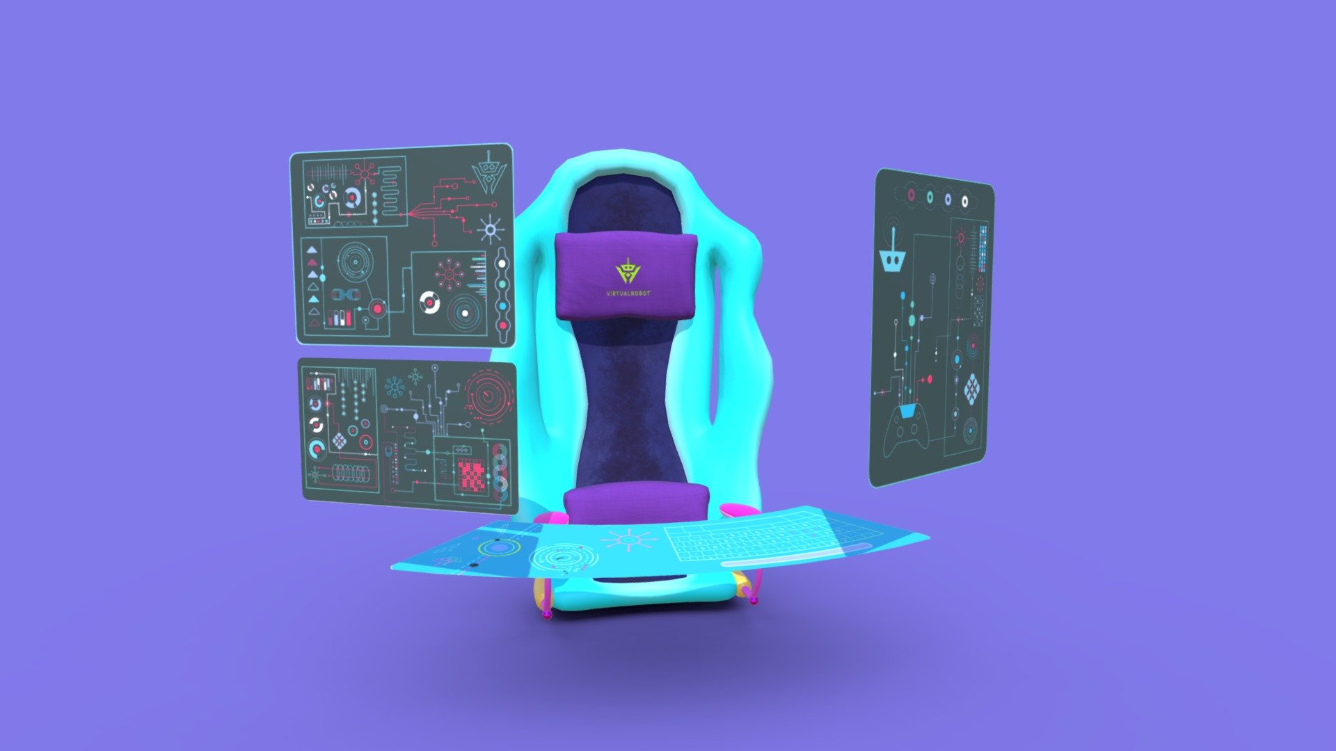 Gaming Space - 3D model by Gustavo Moya Castro (@mrcybearg) [69f60dd ...
