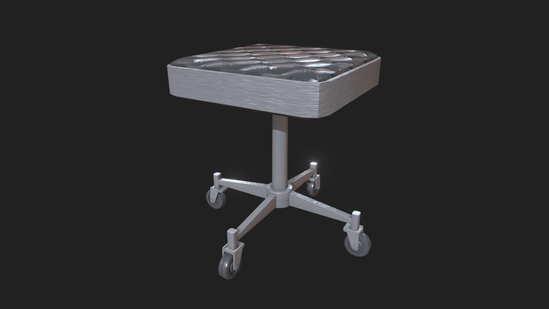 Simple Stool with Wheels - Download Free 3D model by Blender3D [69faf4d ...