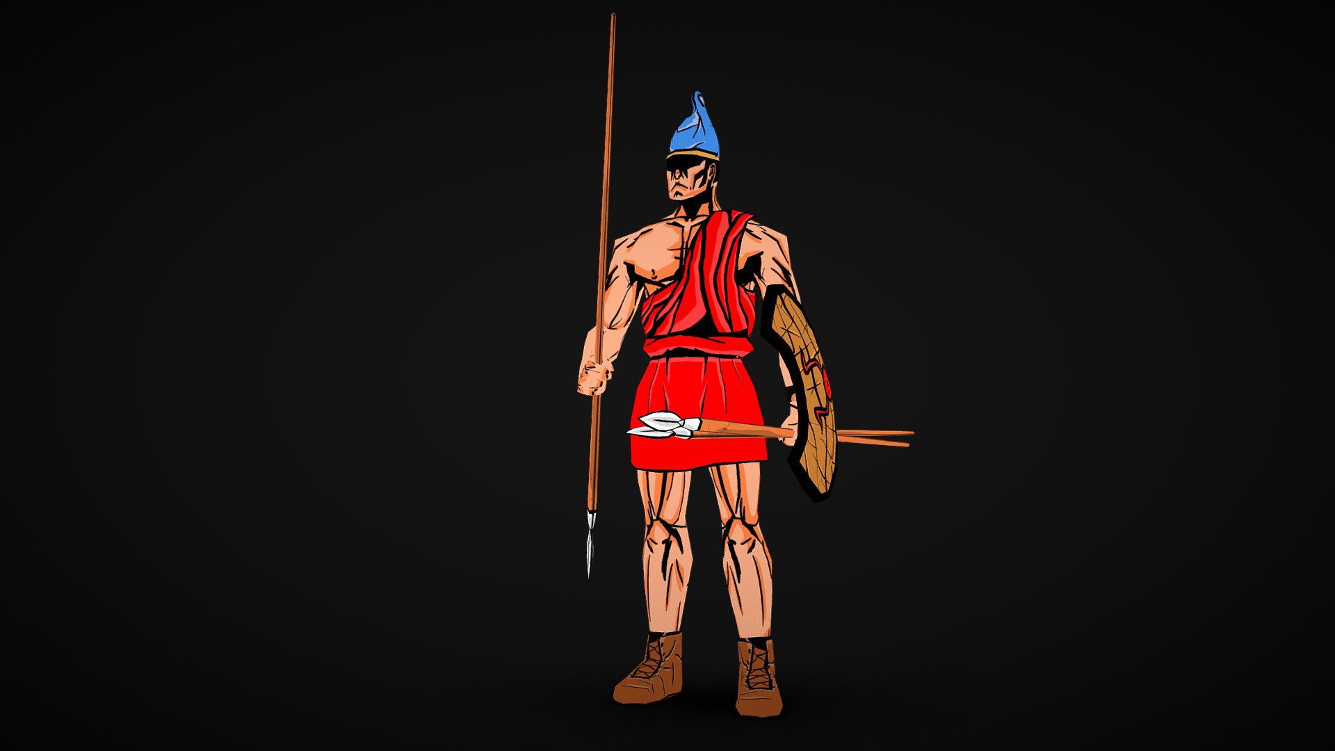 Peltast - Game Character - 3D model by Roderick (@Roderick3D) [69fda48 ...