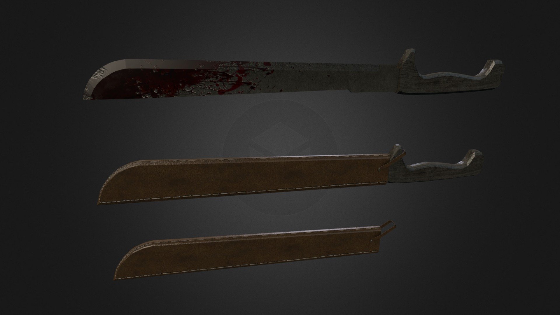 Bloody Machete - 3D model by Reynard 3D (@reynard3d) [69fe4b4] - Sketchfab