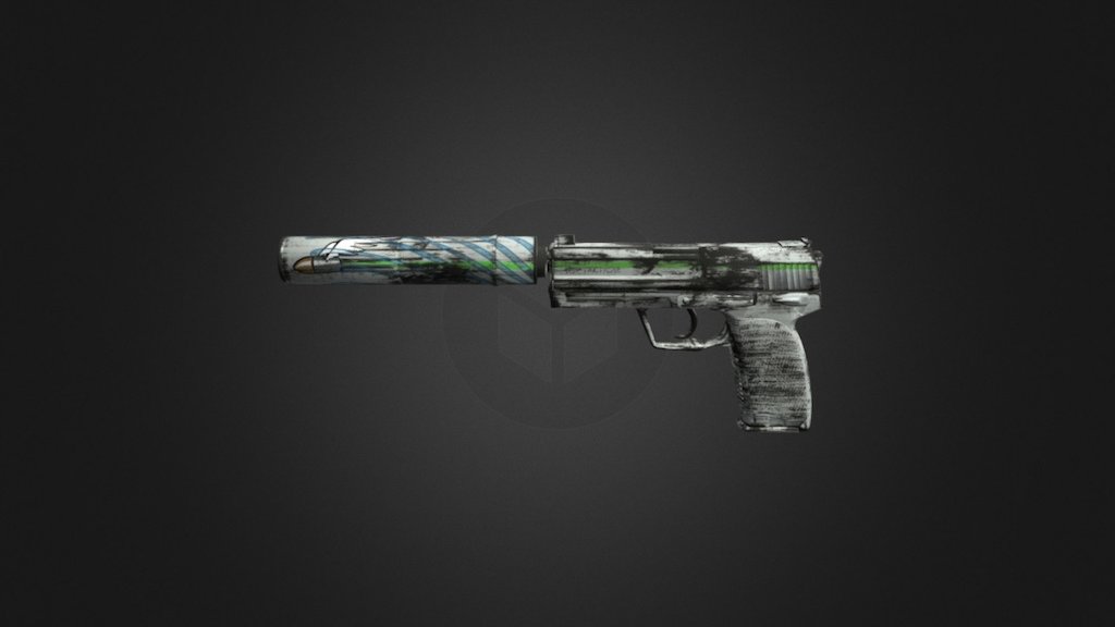 USP-S | Road Rash - 3D model by krakencommunity [6a031d7] - Sketchfab