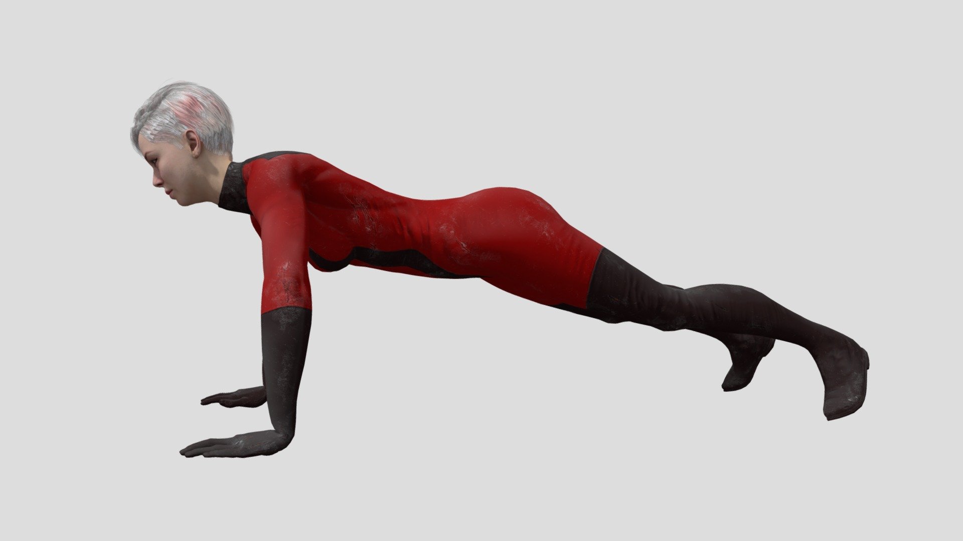 Female Fitness Character does Push Ups - 3D model by LasquetiSpice ...