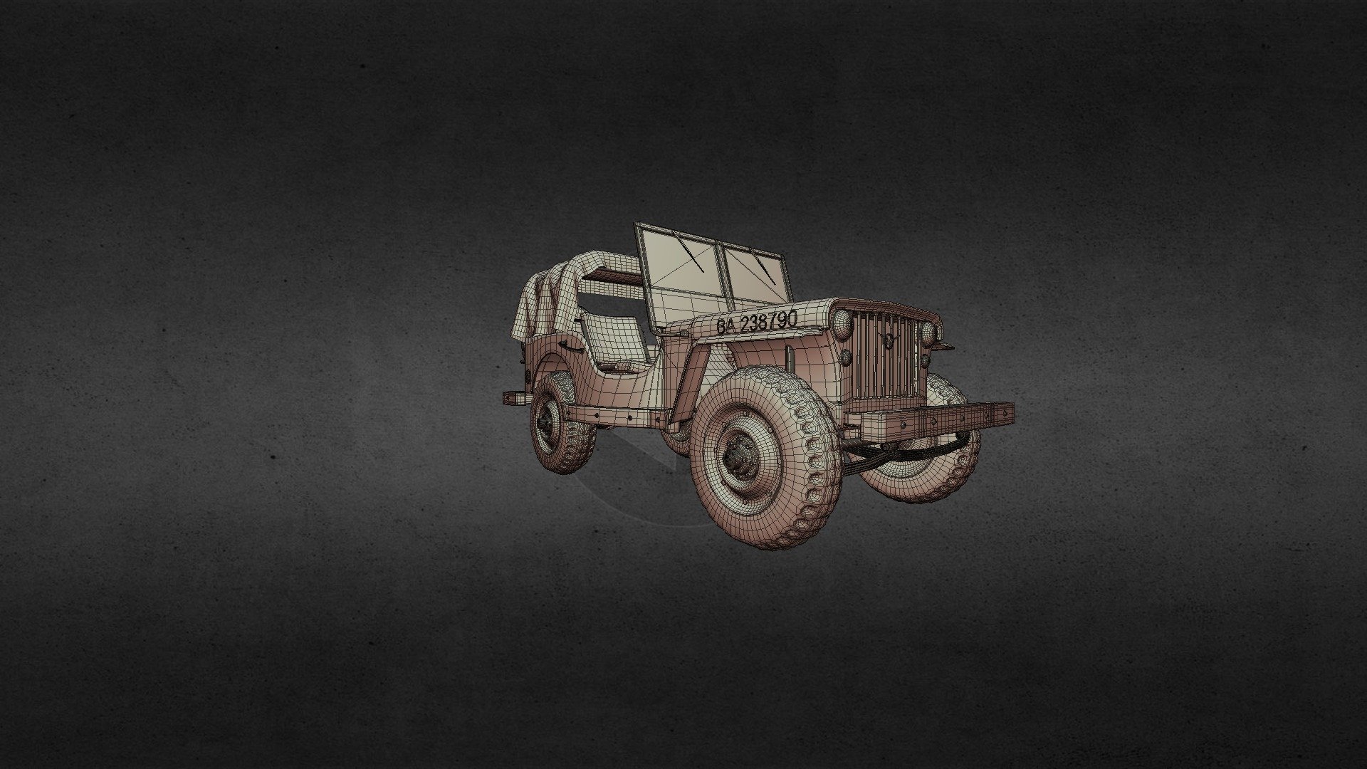 Military Jeep 2 - Buy Royalty Free 3D model by pinotoon [6a08186 ...