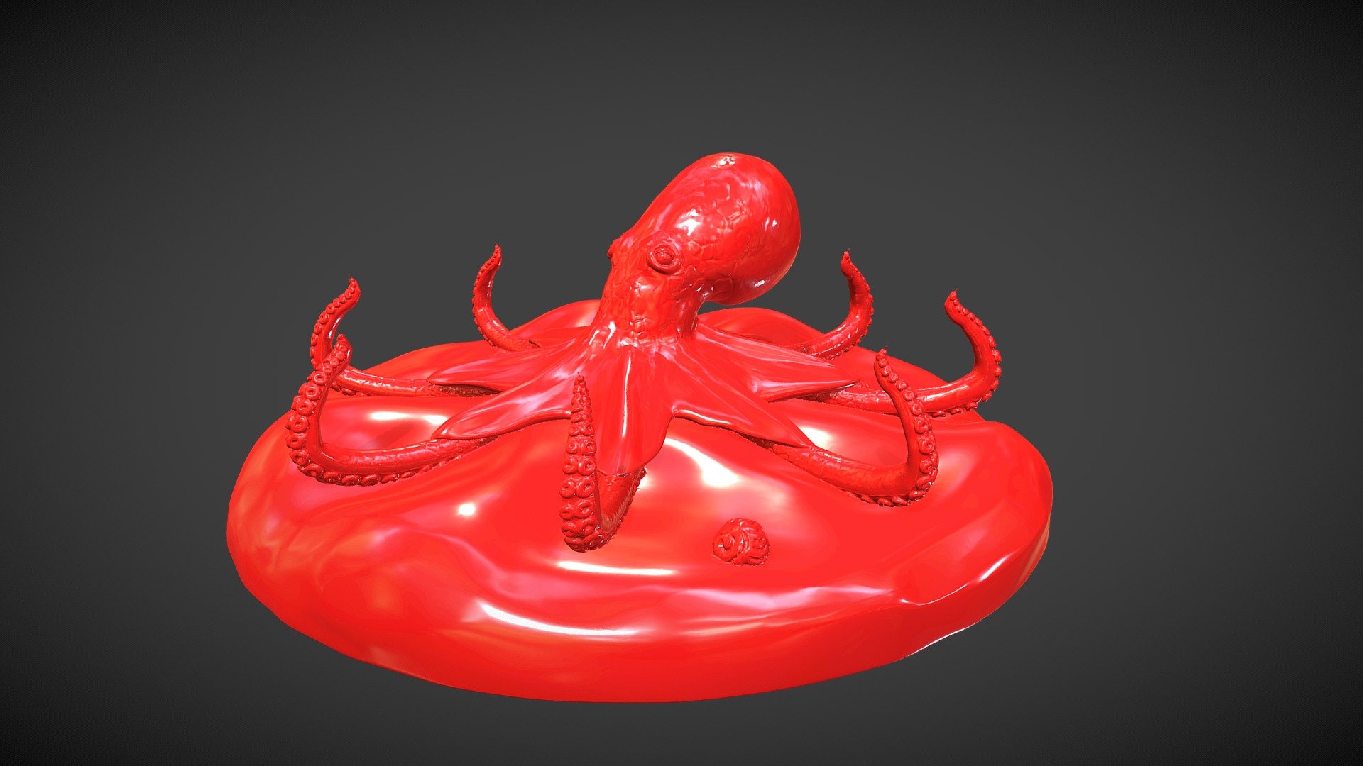 Red Octopus Figurine - Buy Royalty Free 3D model by paburoviii [6a118ec ...