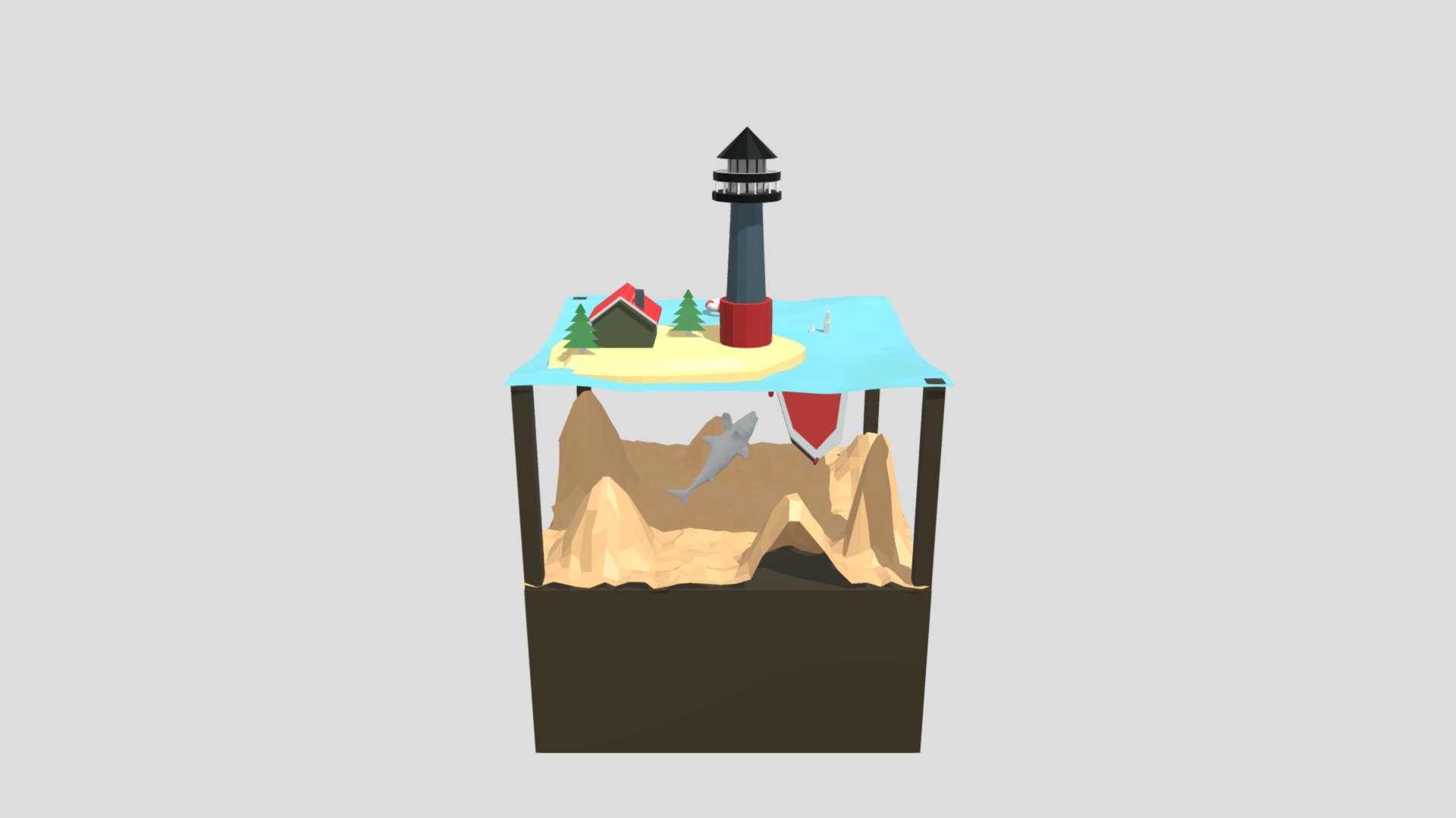 Casay Faro en la playa - 3D model by sauweber [6a11a7a] - Sketchfab