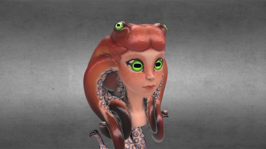 Cephalopod Queen - 3D model by Kampfisken [6a152a5] - Sketchfab