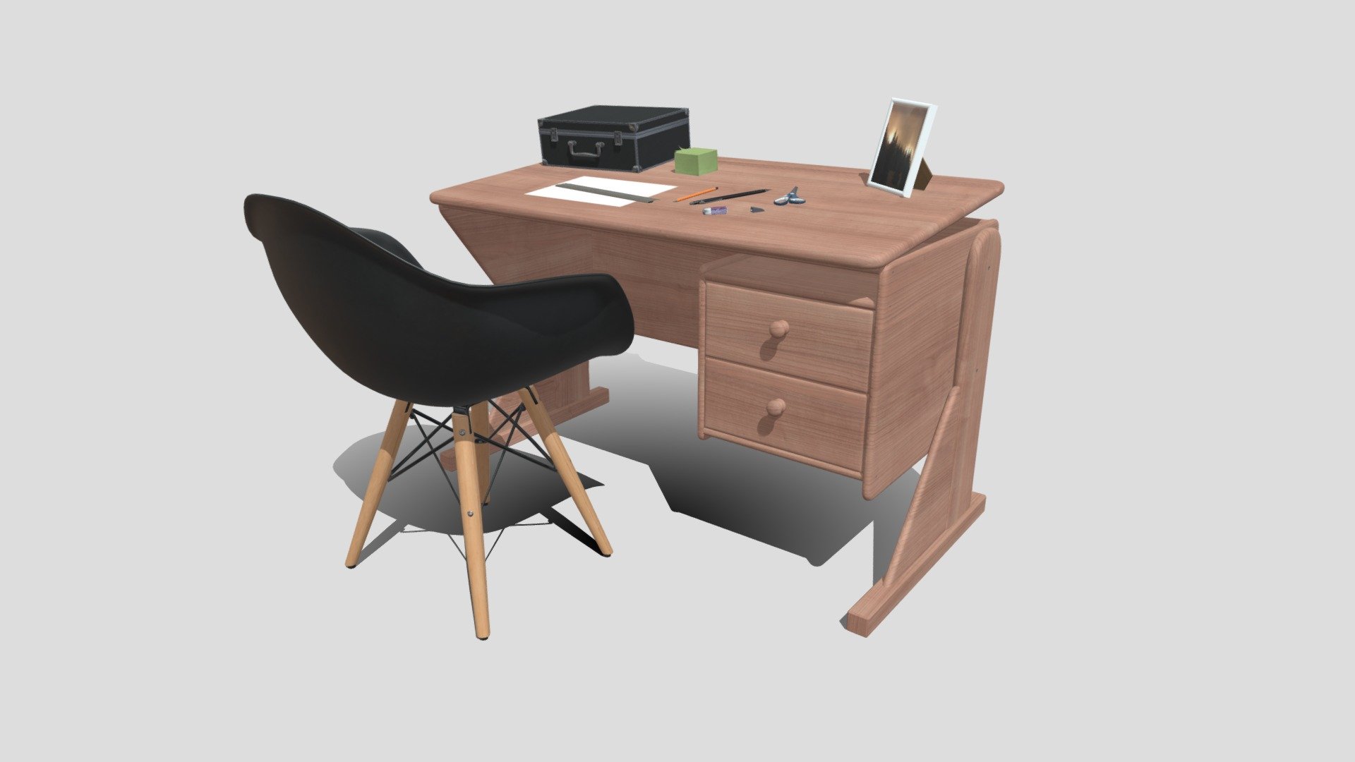 Drawing Workplace - Buy Royalty Free 3D model by kambur [6a19068] - Sketchfab Store