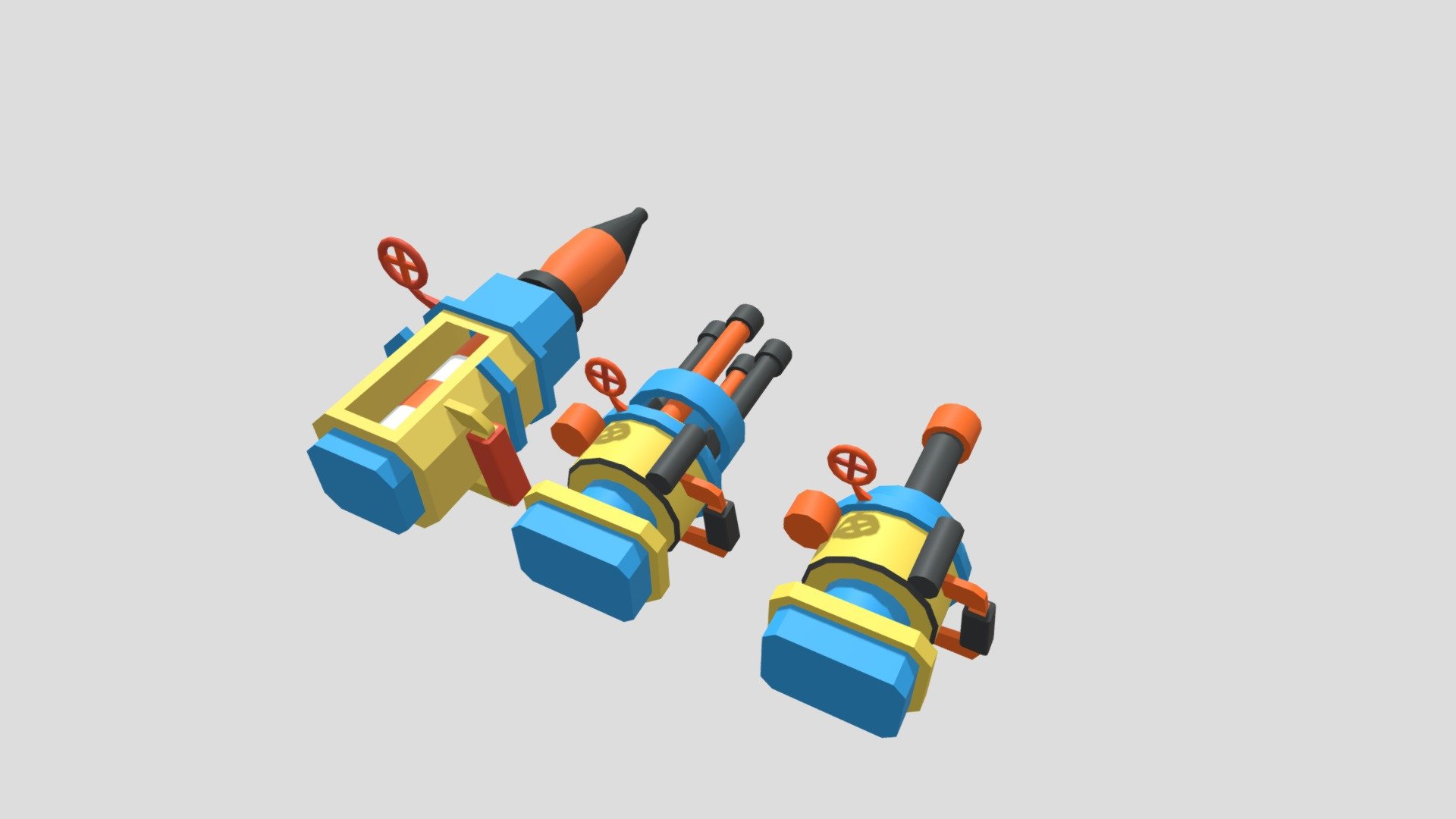 Low poly gun - Download Free 3D model by UB artist (@UB_artist ...