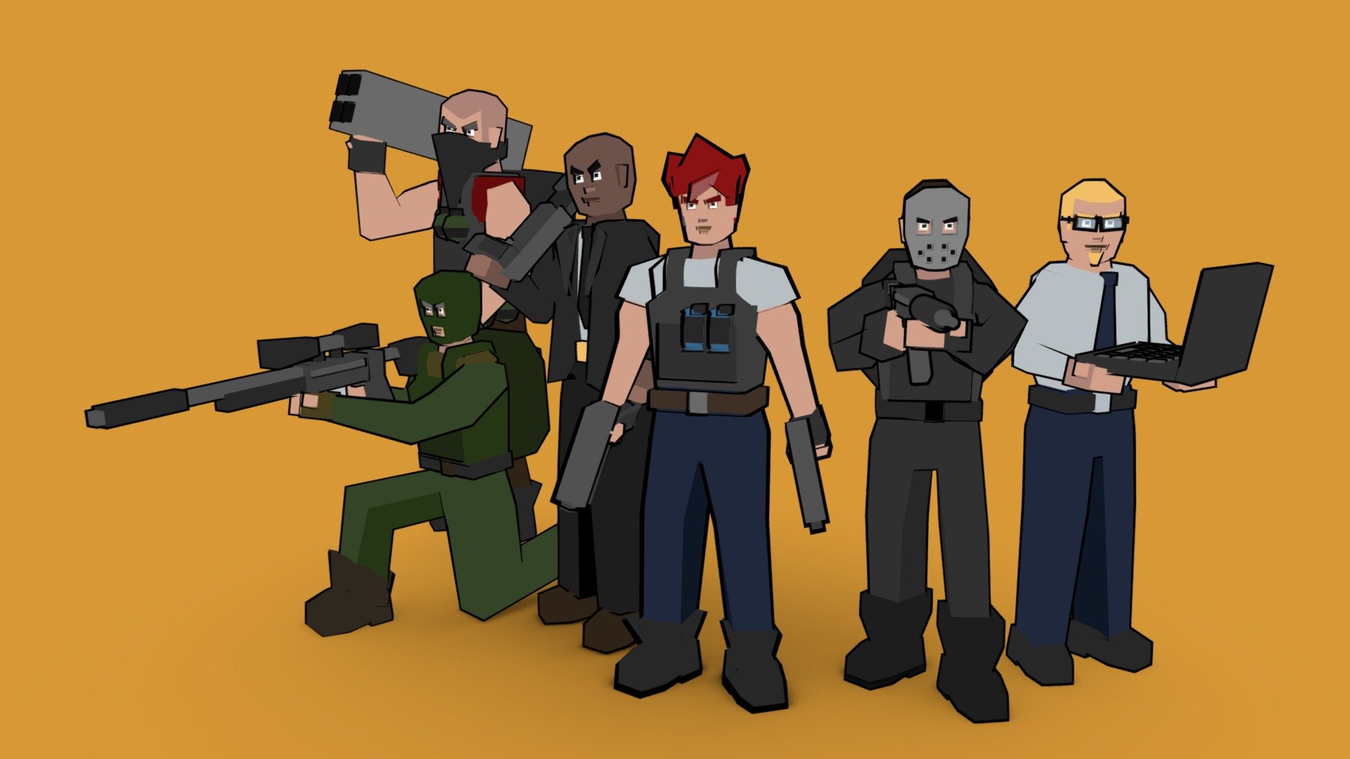The SQUAD - 3D model by Gamefruit (@step) [6a1fa3a] - Sketchfab