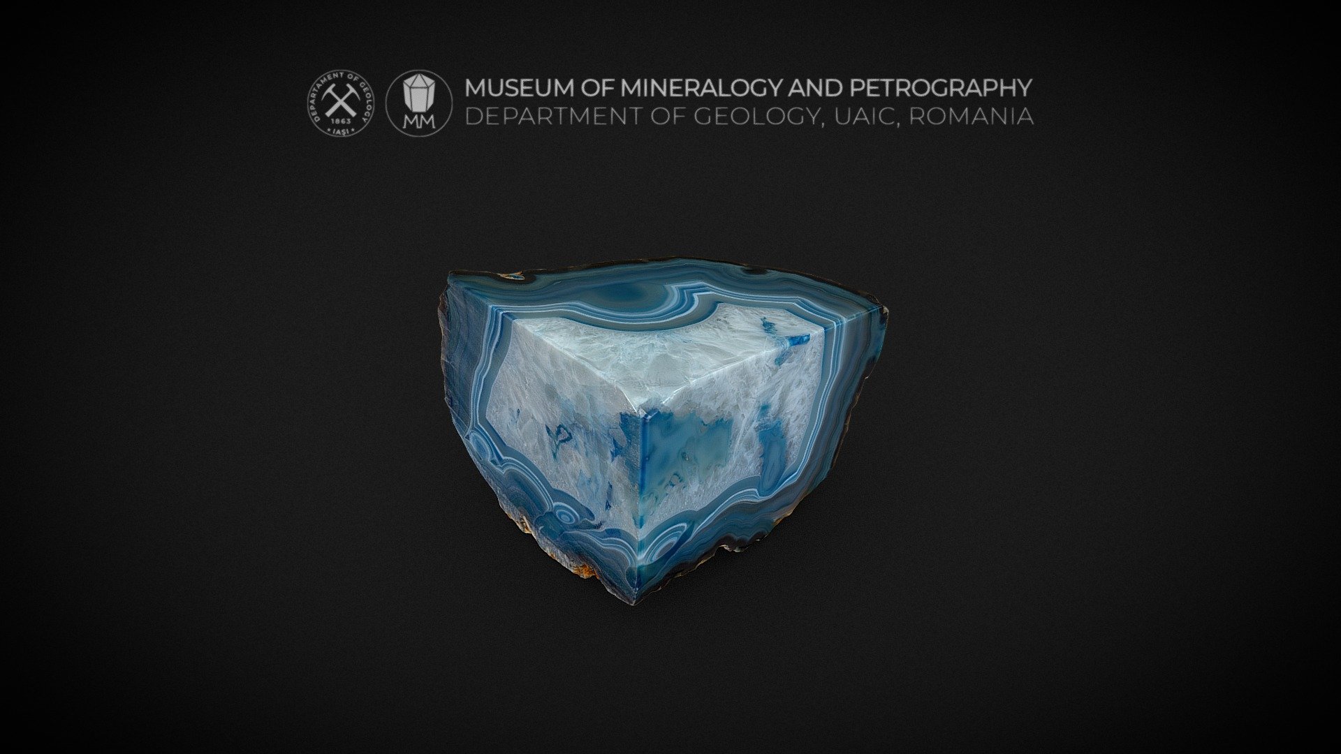 Dyed Agate - Prussian Blue (var. of Chalcedony) - 3D model by Museum of ...