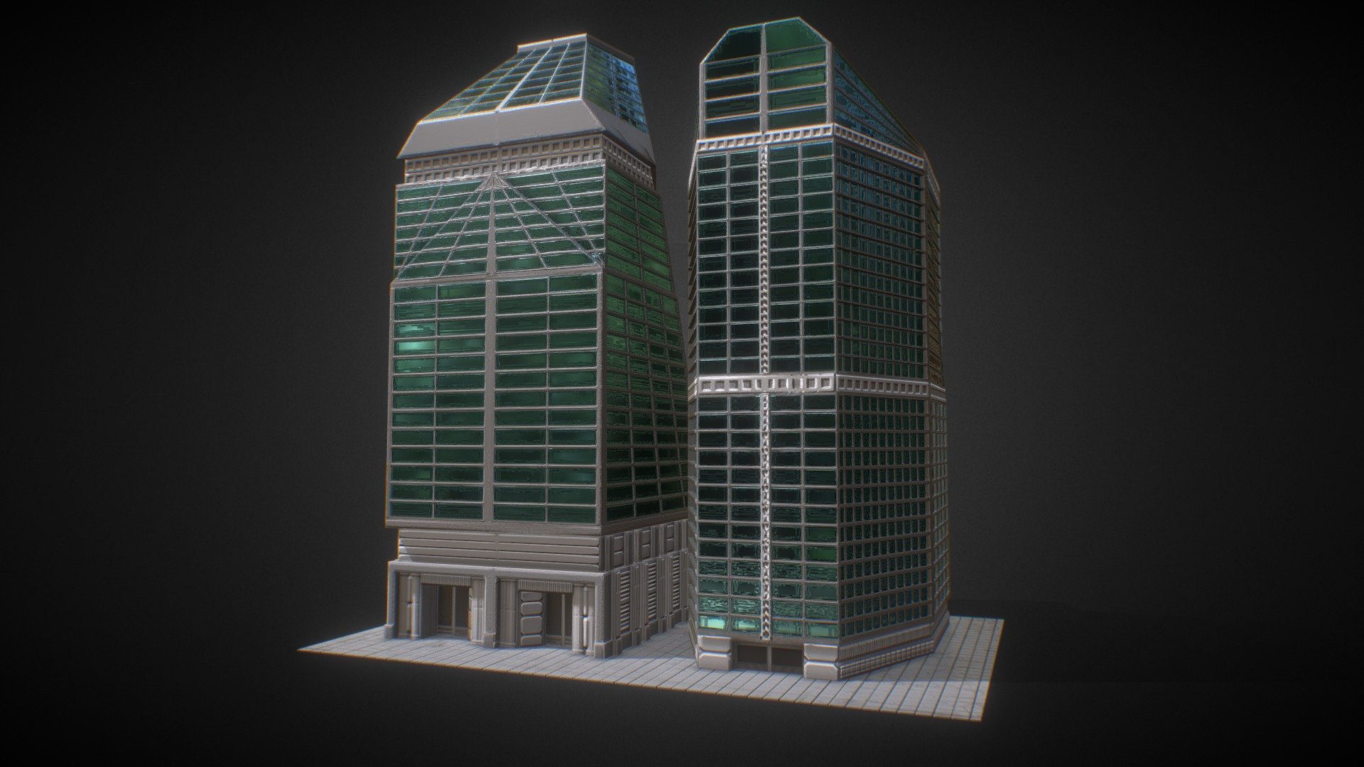 Low Poly Building Assets_20 - 3D model by _voxel_ [6a25d5f] - Sketchfab