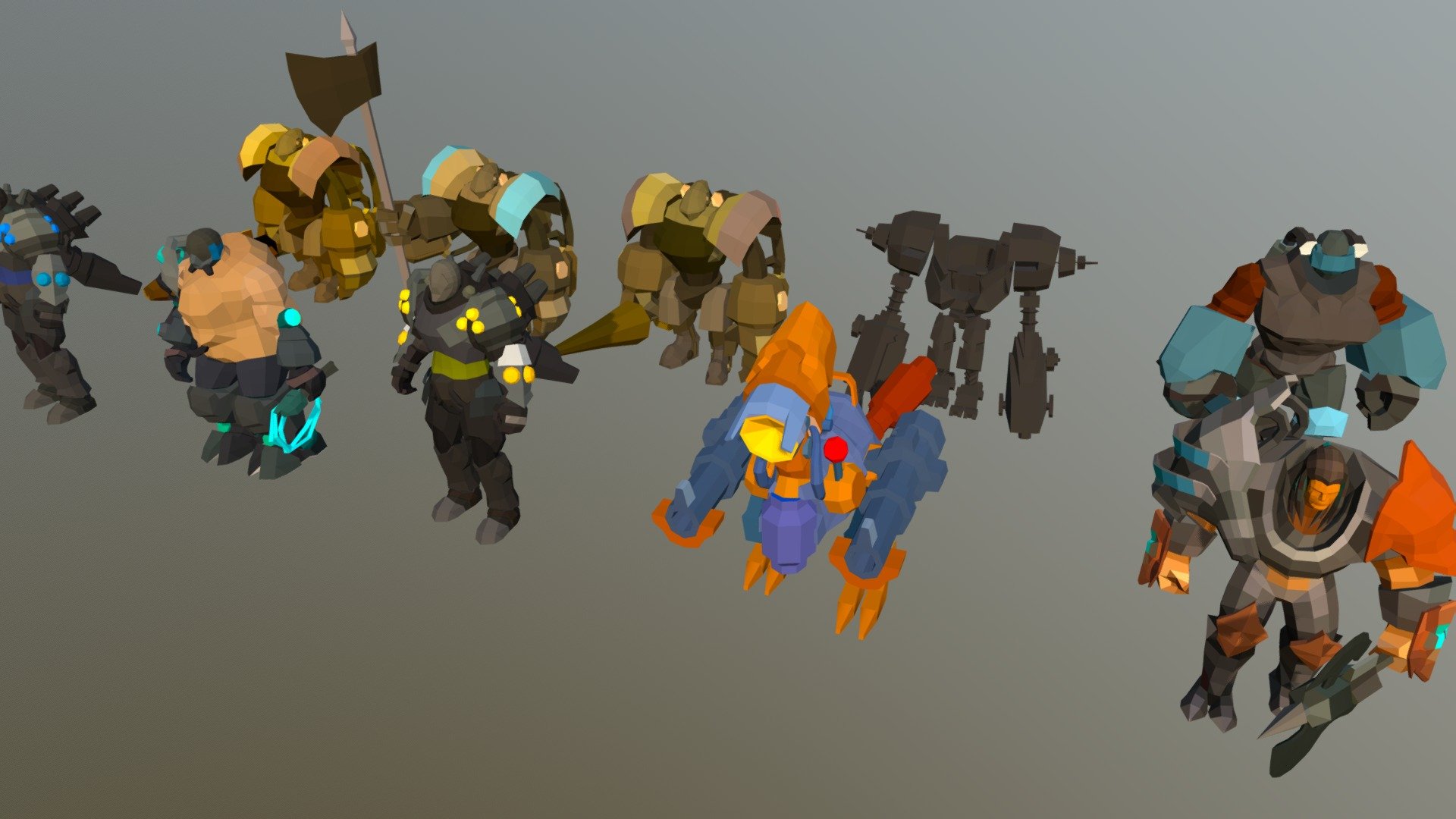 Mechanical Mech Collection 2 - 3D model by josluat91 [6a2754d] - Sketchfab