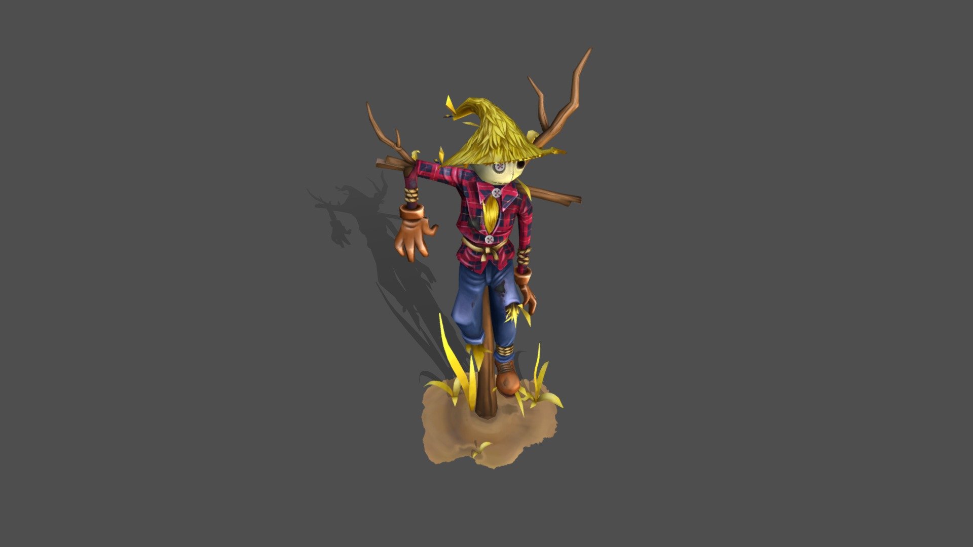 Scarecrow - 3D model by ckousikgogoi [6a2932b] - Sketchfab