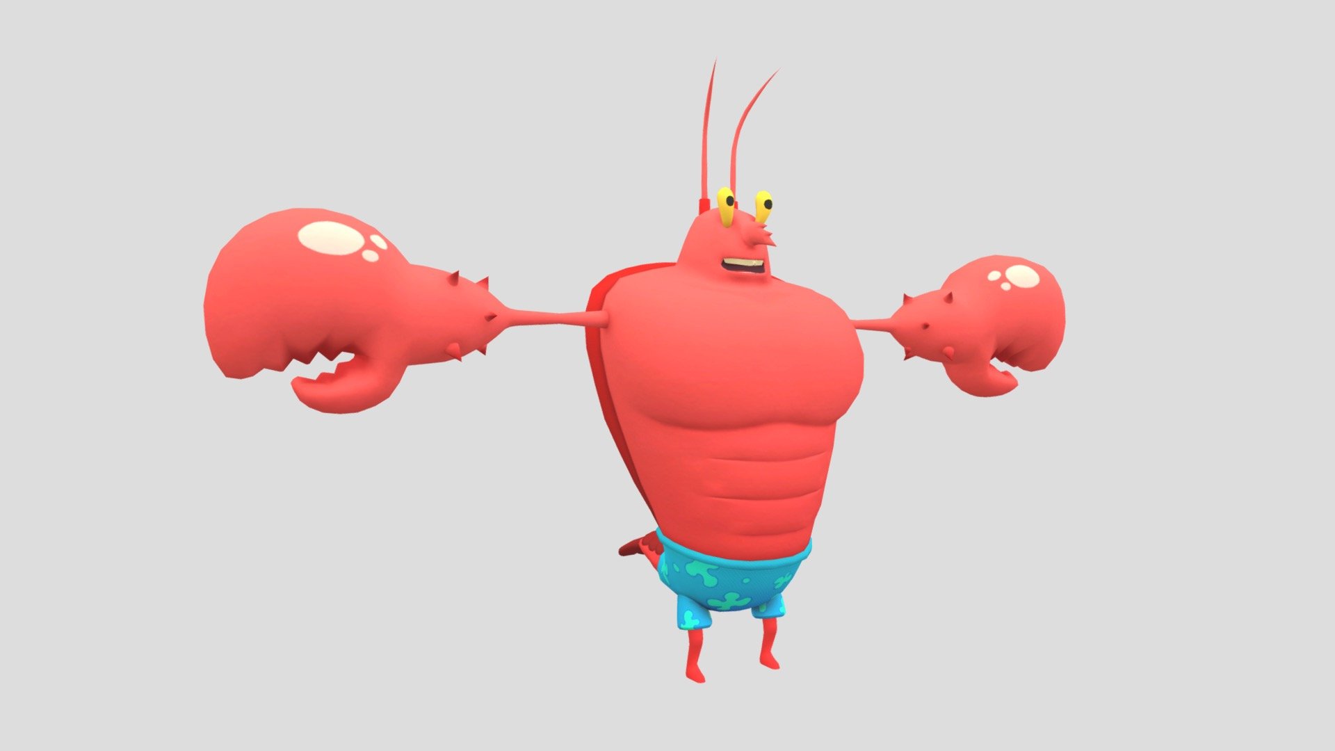 BFBBR - Larry The Lobster - Download Free 3D model by SMF Features ...