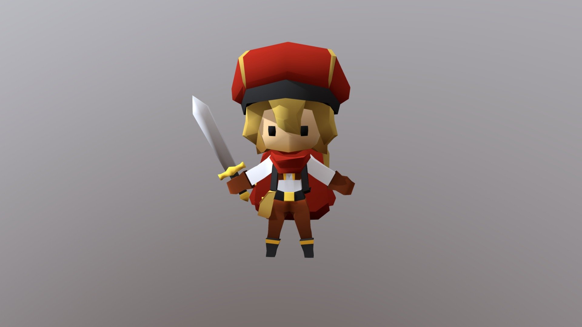 Merchant girl Chibi - 3D model by squareanon [6a2f00f] - Sketchfab