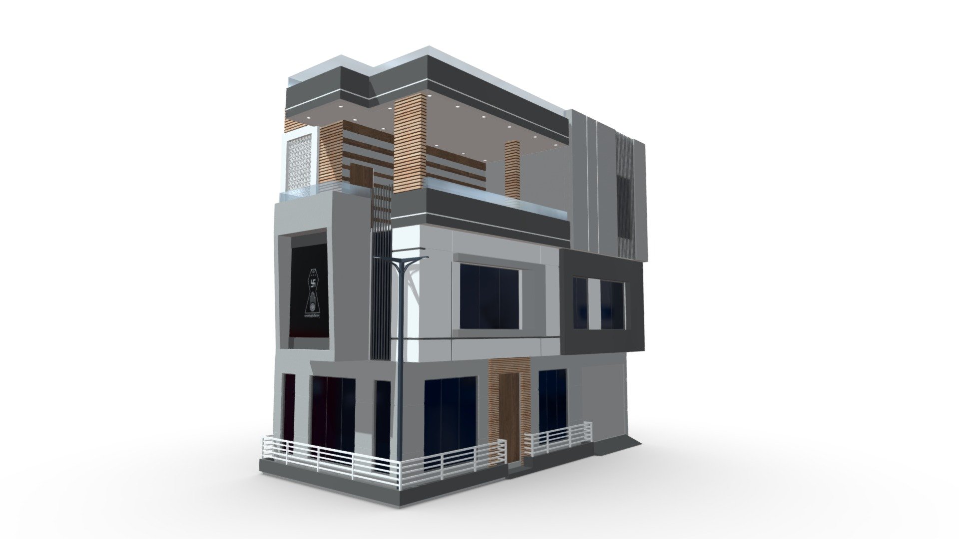 19X40 Elevation 3d view - 3D model by shailendra singh (@sss3D ...