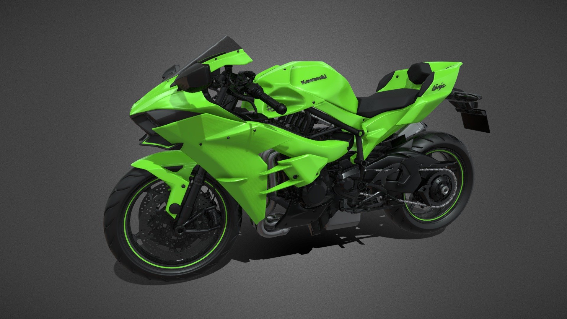 Kawasaki Ninja - 3D model by Honza Vančík (@JanVancik3D) [6a35b0d ...