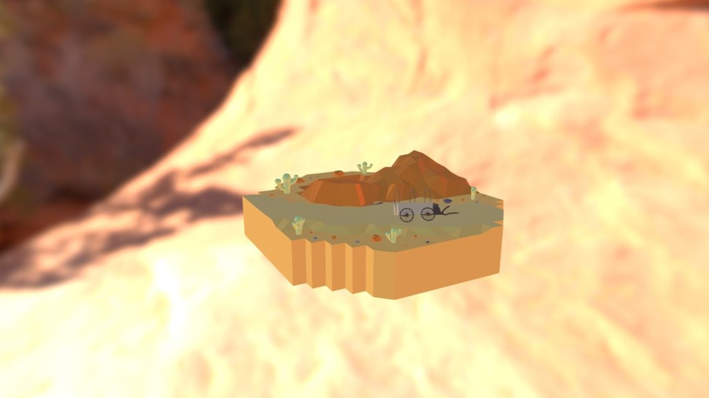 Low-Poly Desert Scene - 3D model by Stéphane (@Creastiff) [6a36932 ...
