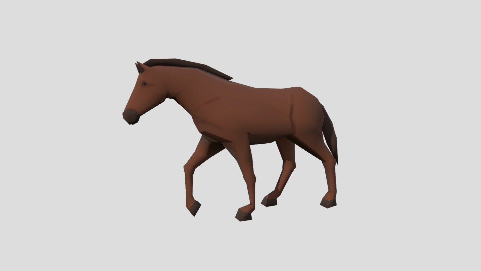 Low Poly Horse Walking - 3D model by owowowsam [6a3a3c6] - Sketchfab