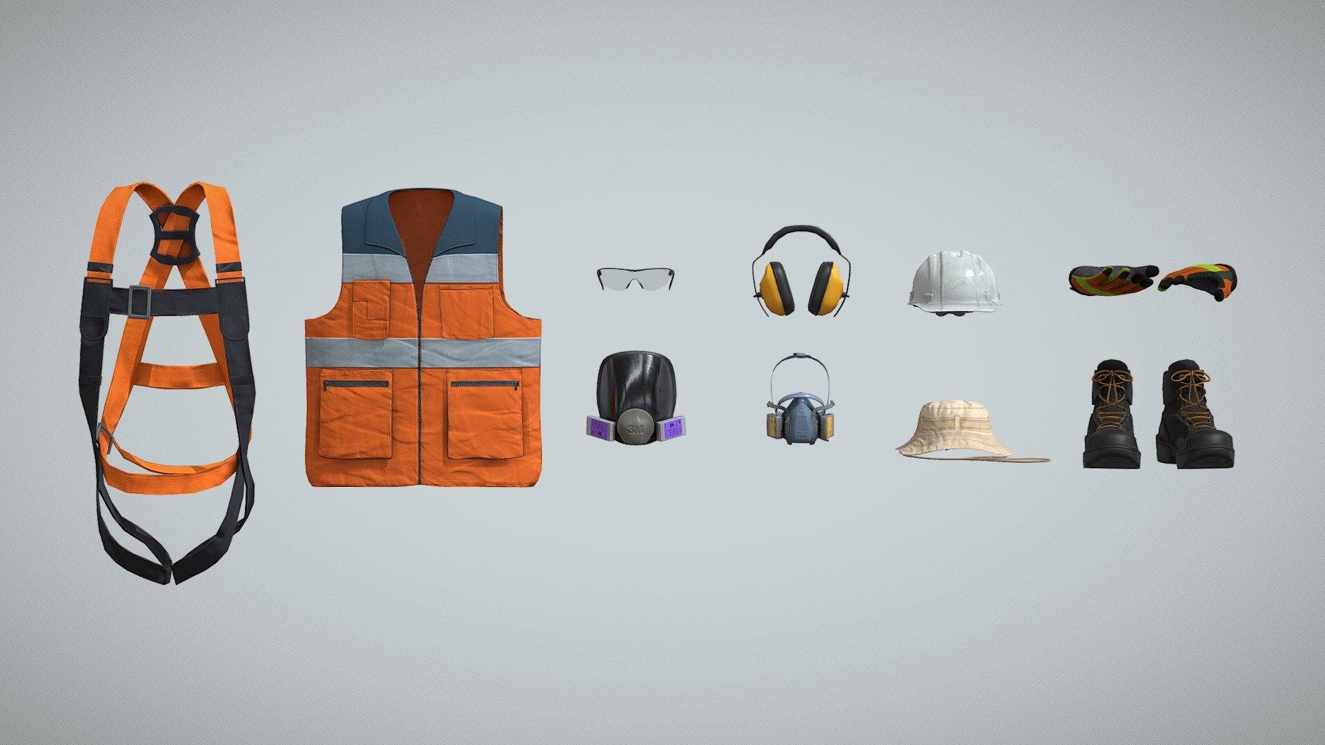 Safety Equipment Pack - Buy Royalty Free 3D model by Outlier Spa ...