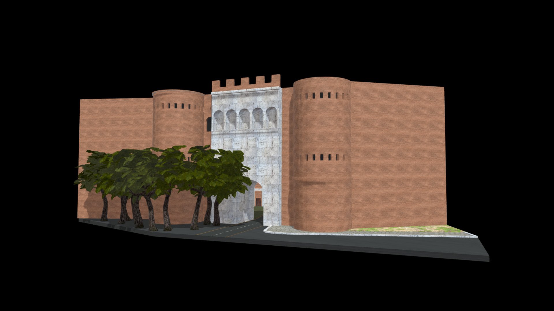 Latina Gate (Rome-Italy) - 3D model by dimodicART (@dimoduk) [6a4490a ...