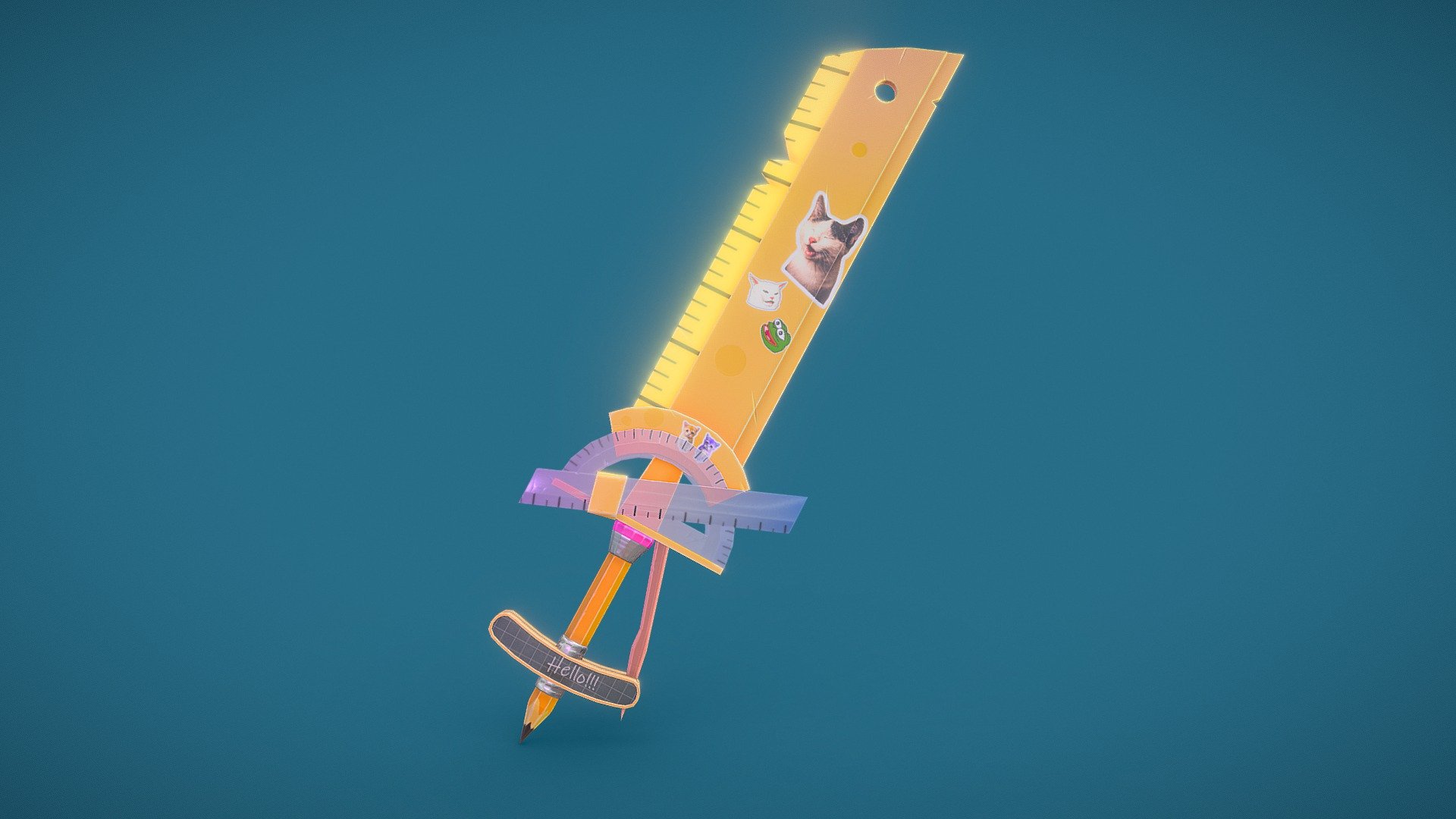 Geometric Sword Stylized - Buy Royalty Free 3D model by TommyM ...