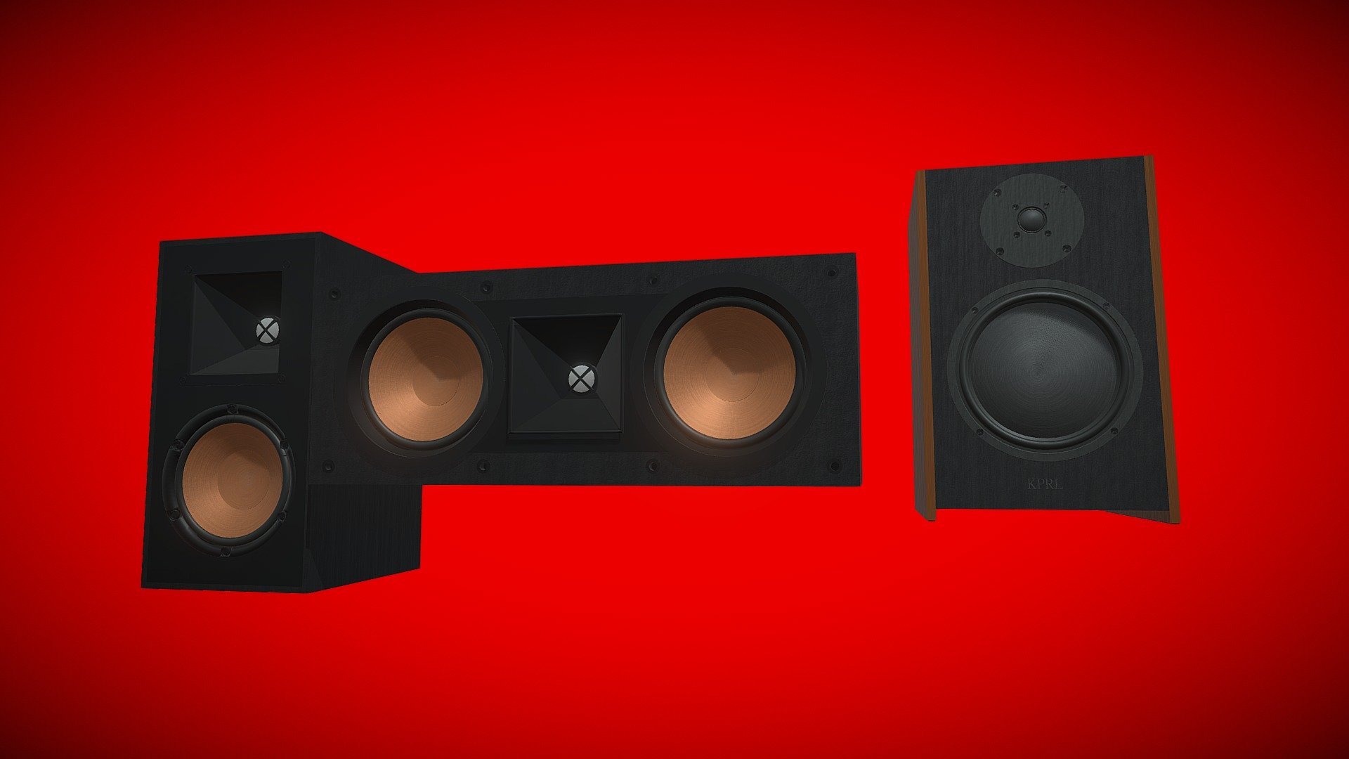 Bookshelf and Center/Speaker Pack V7 - Download Free 3D model by Elite Big Speakerman ...