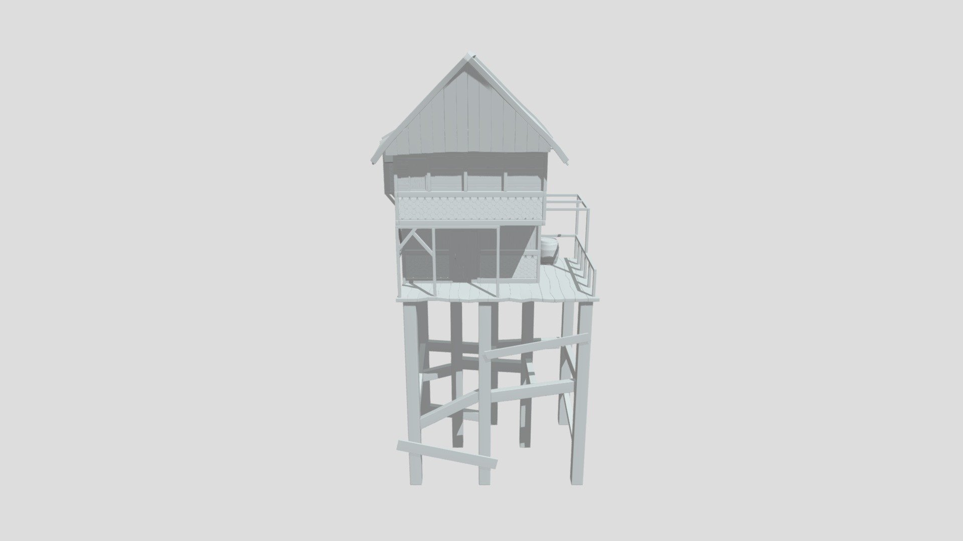 Stilt house inspired by Esgaroth from The Hobbit - 3D model by luke2k ...