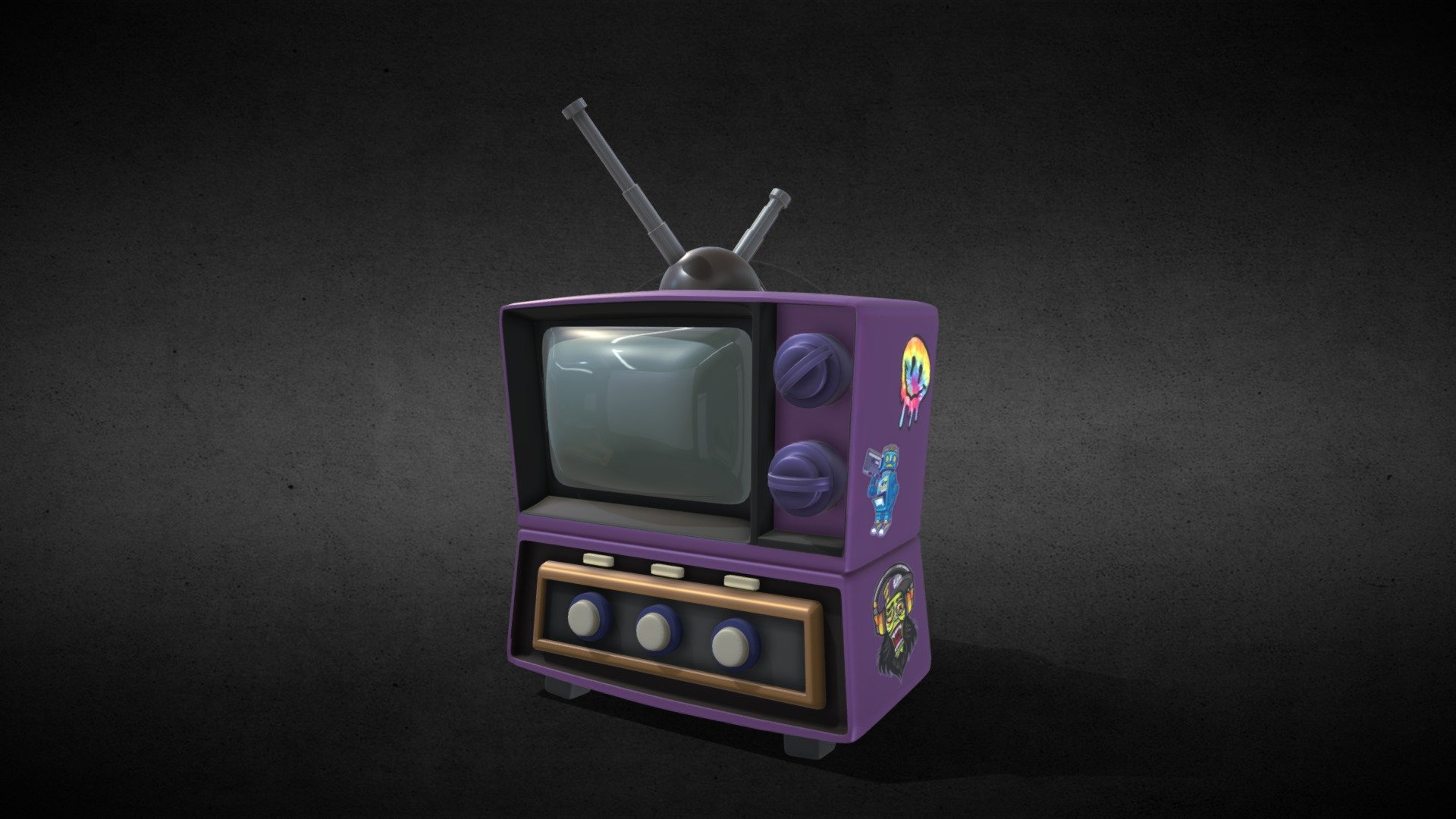 INTERACTIVE TV - 3D model by AntishB [6a4f32c] - Sketchfab