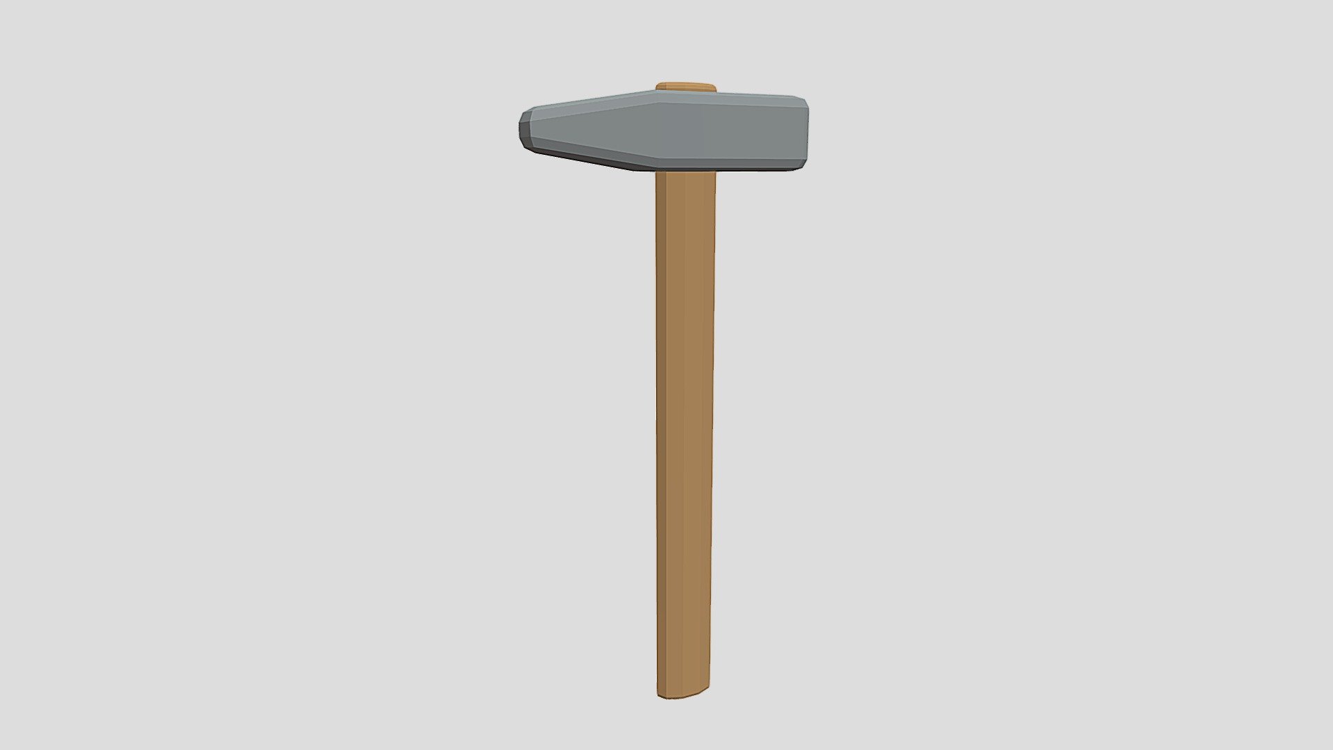 Low Poly Cartoon Wooden Hammer - Download Free 3D model by chroma3d ...