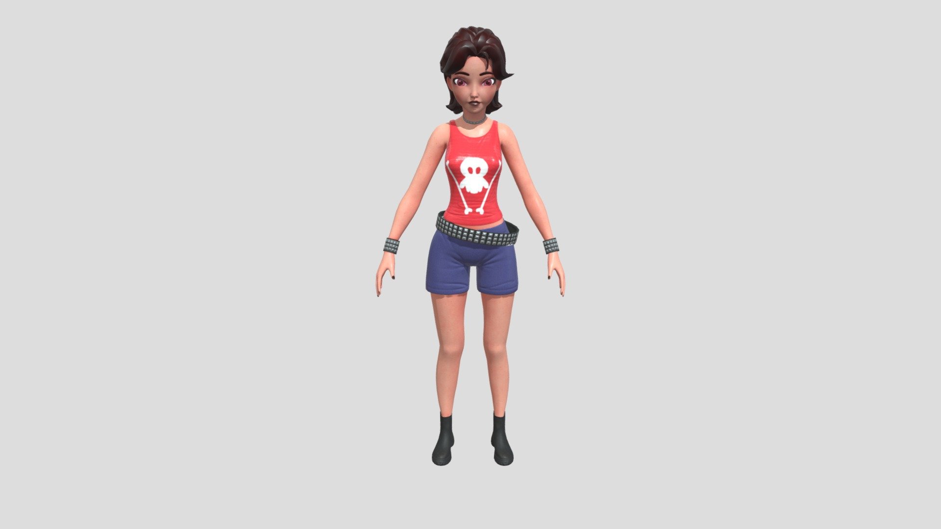 Punk girl_CHARACTER_LOD0 - Download Free 3D model by AlvinBi [6a53722 ...