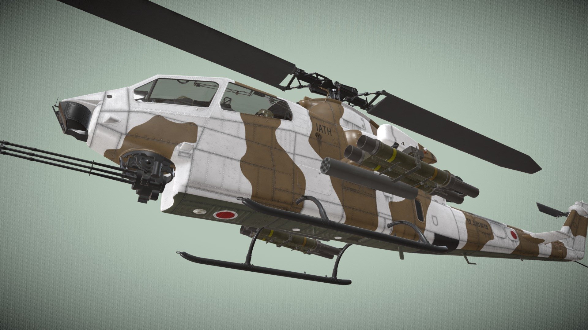 Bell AH-1S Cobra JGSDF Winter Basic - Buy Royalty Free 3D model by ...