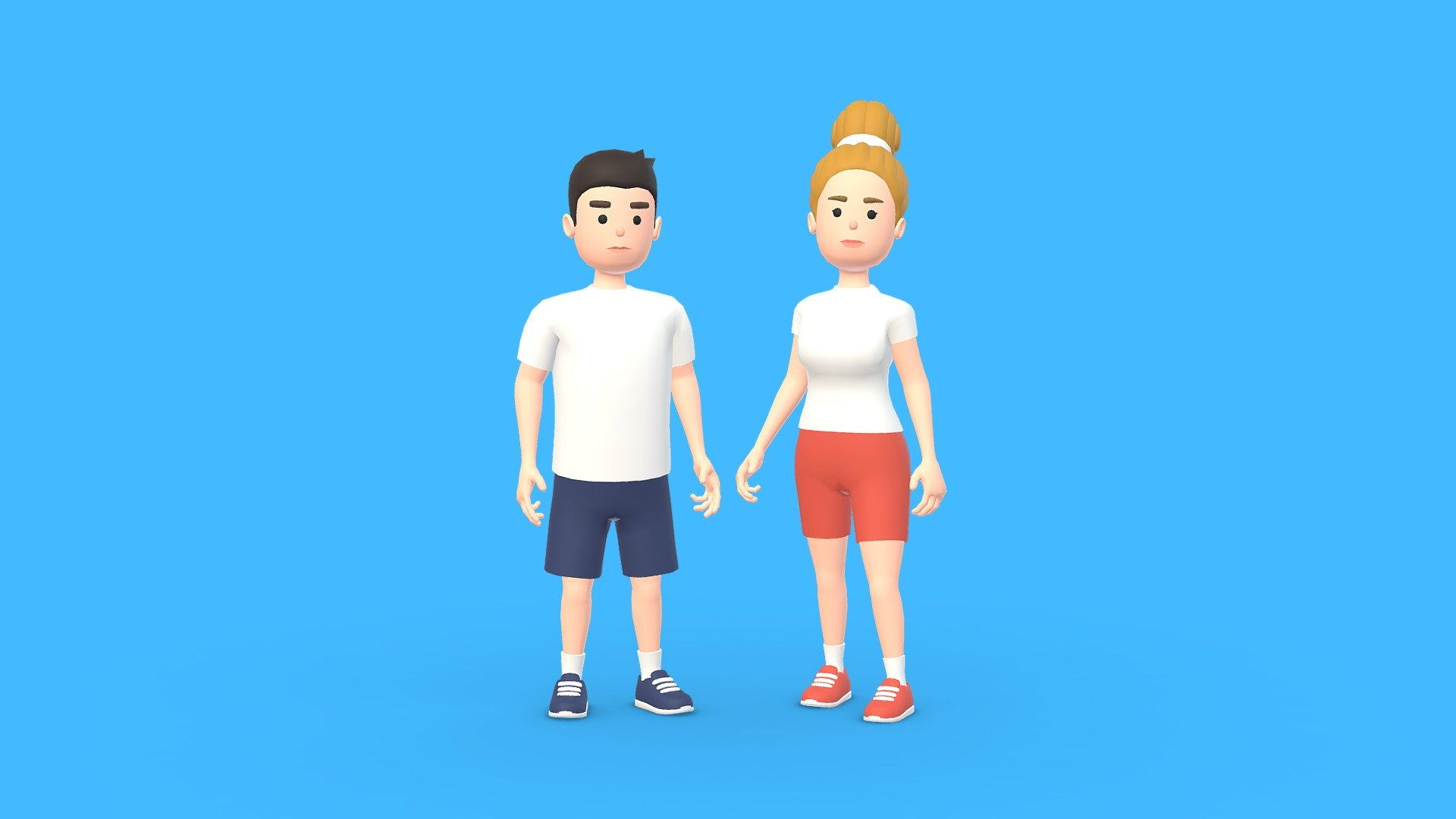 HYPER CASUAL CHARACTERS MALE & FEMALE - 3D model by Thcyrax [6a5efe3 ...