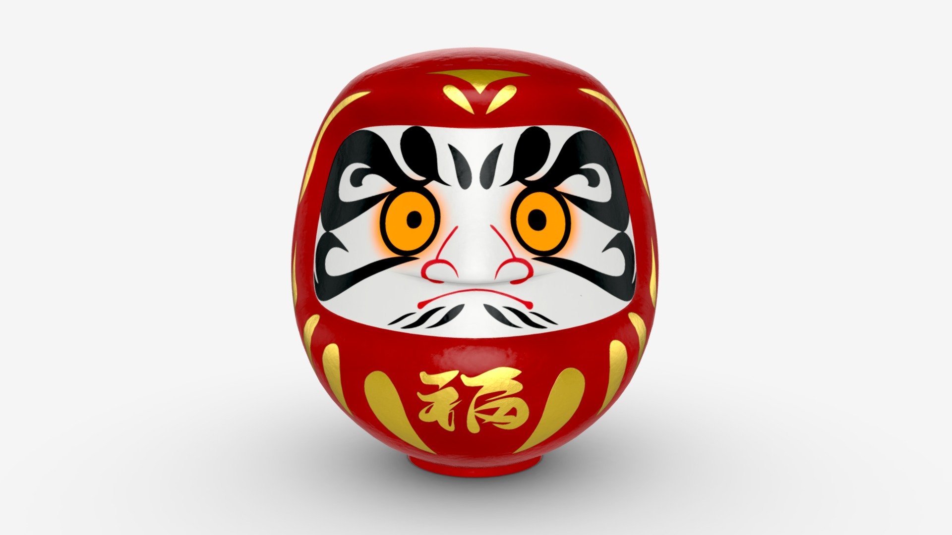Japanese Daruma Doll Large - Buy Royalty Free 3D model by HQ3DMOD ...