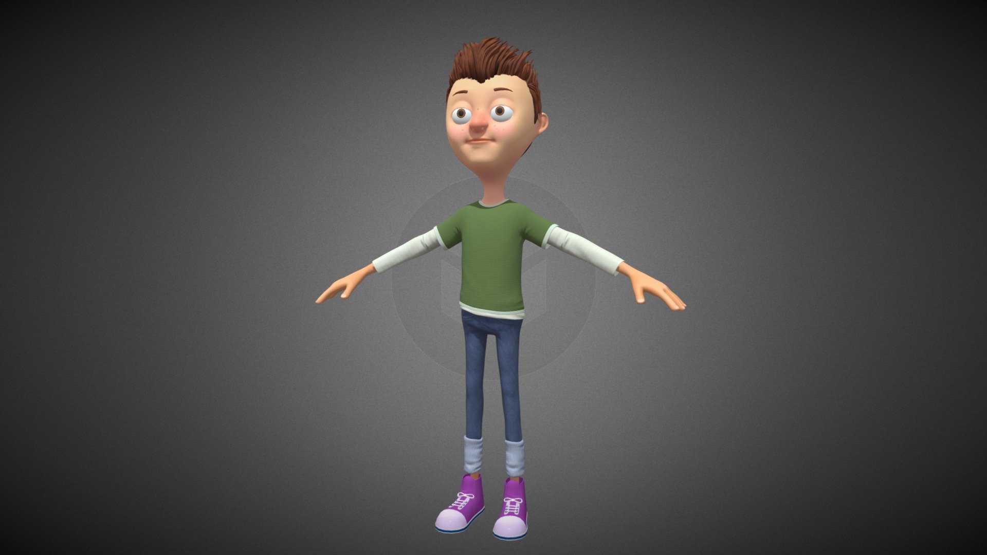 cartoon child boy - Buy Royalty Free 3D model by tingting_er [6a60c9c] - Sketchfab Store