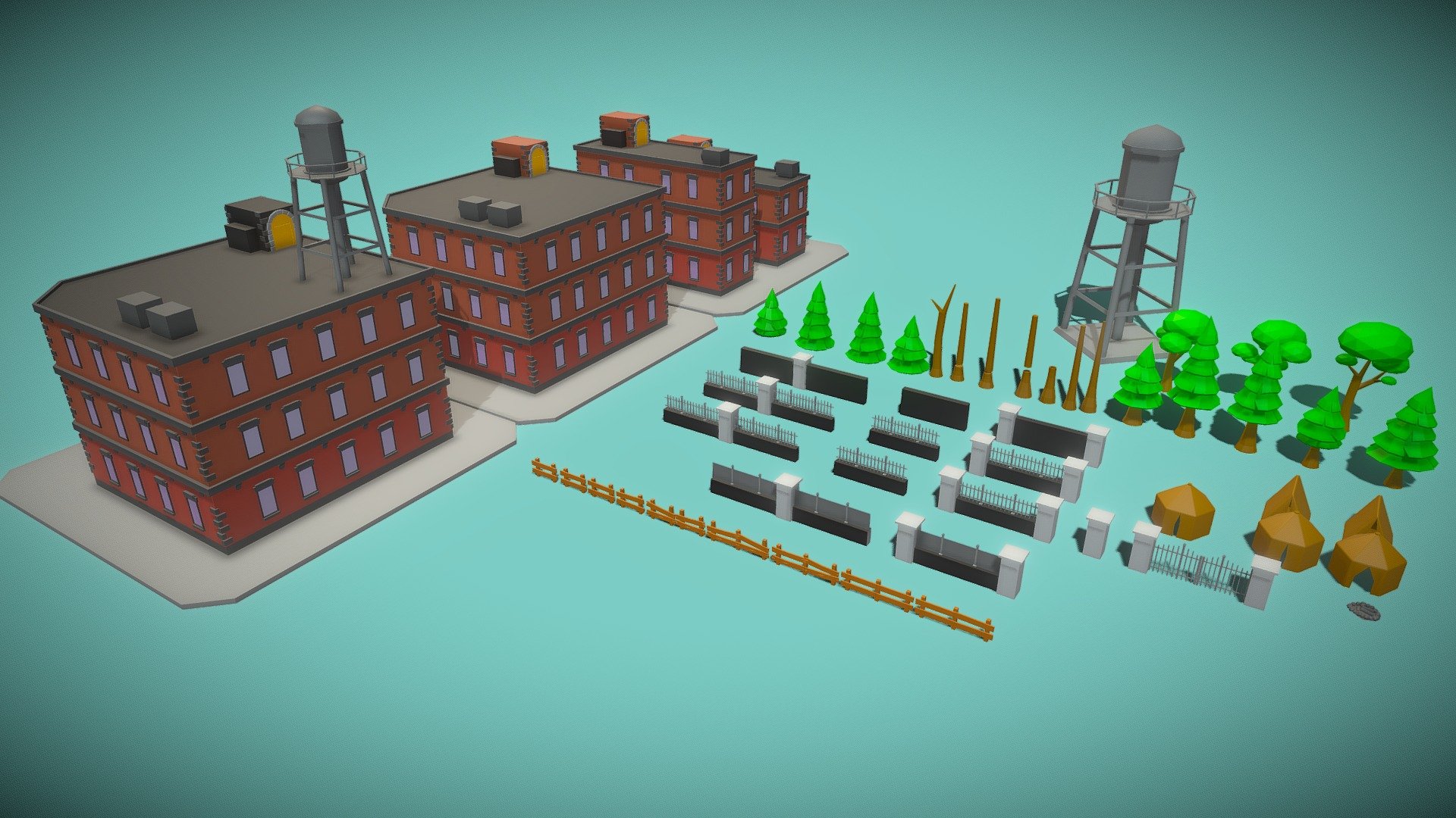 Low Poly Enviroment Set - Buy Royalty Free 3D model by PhotoGramGear ...