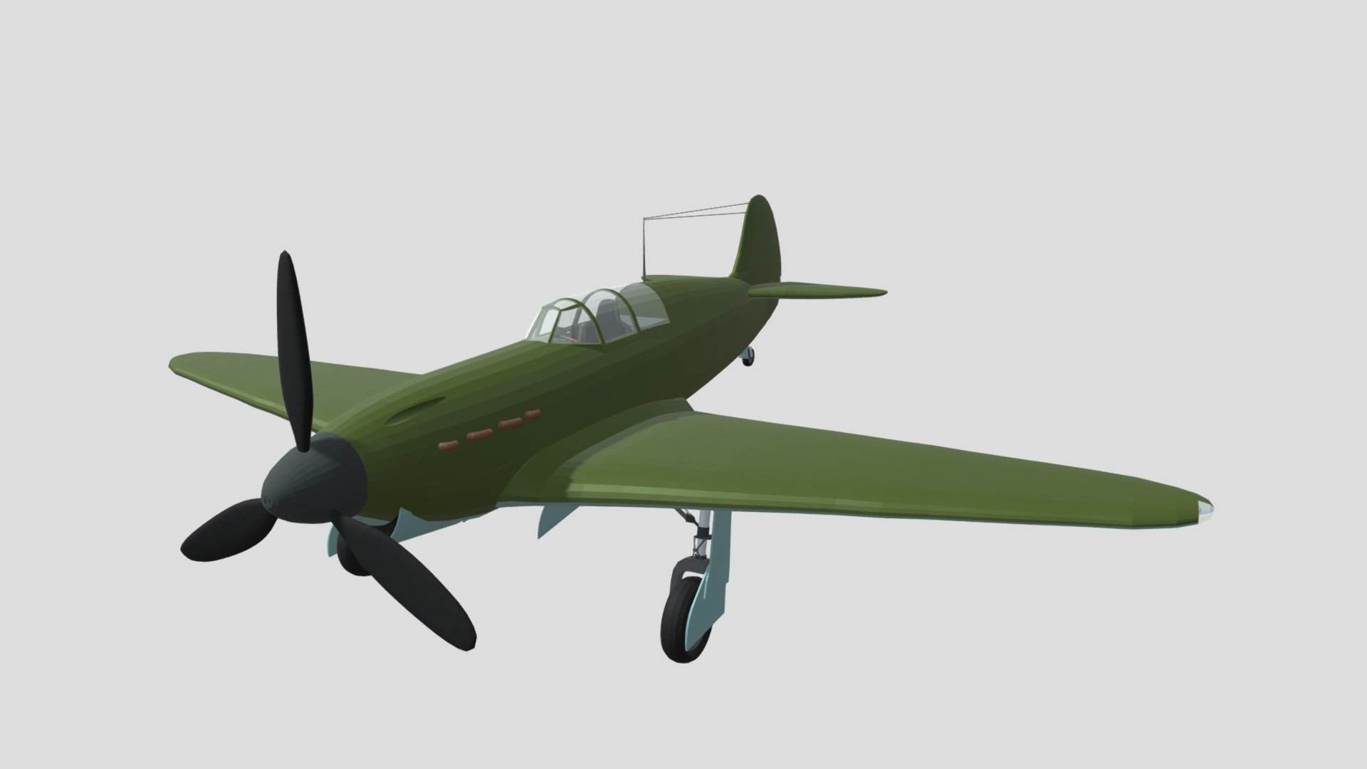 Yak-1 - Download Free 3D model by United4192 [6a6b0ca] - Sketchfab