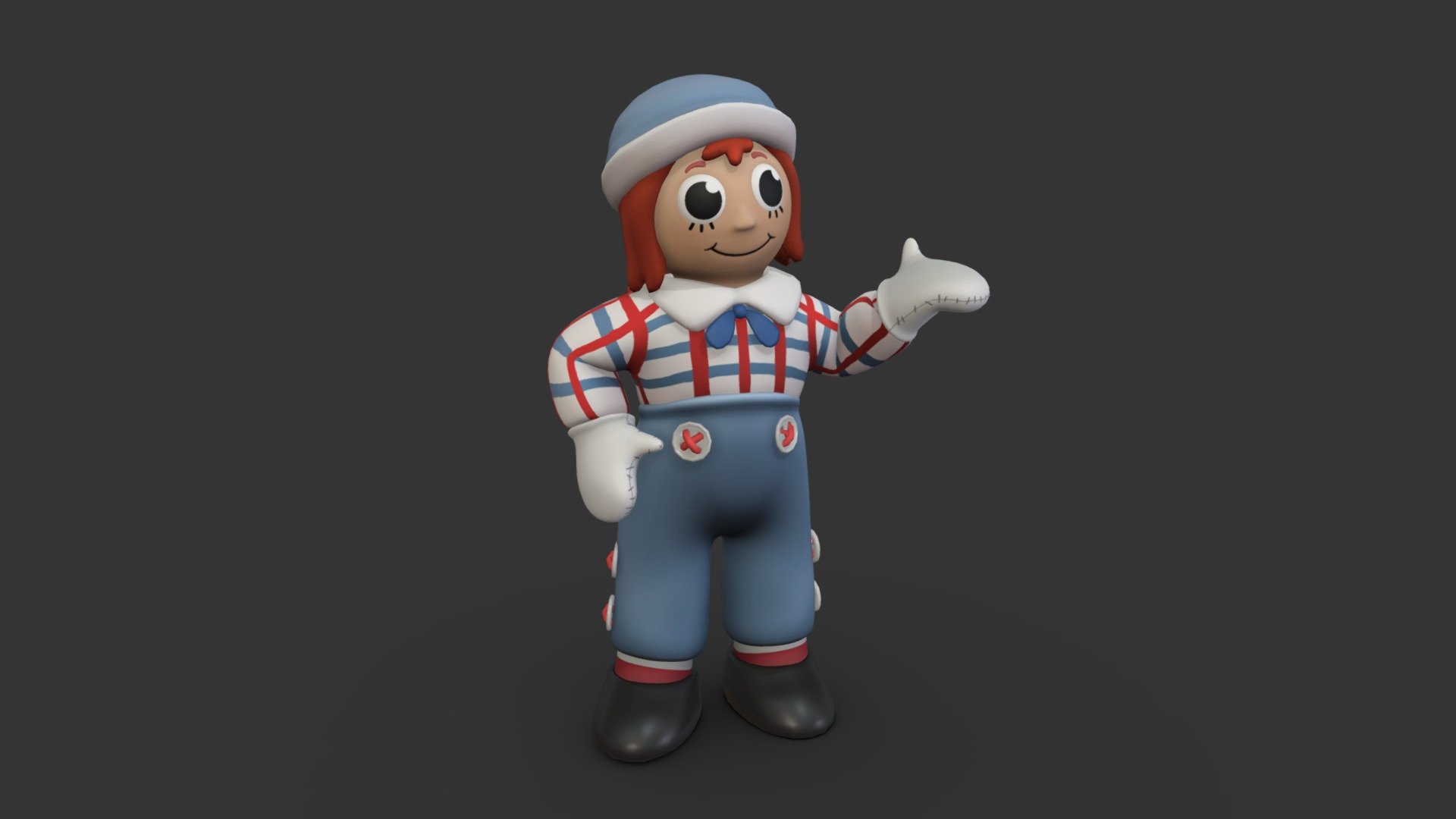 Raggedy Andy - 3D model by Loslolos [6a6bc0a] - Sketchfab