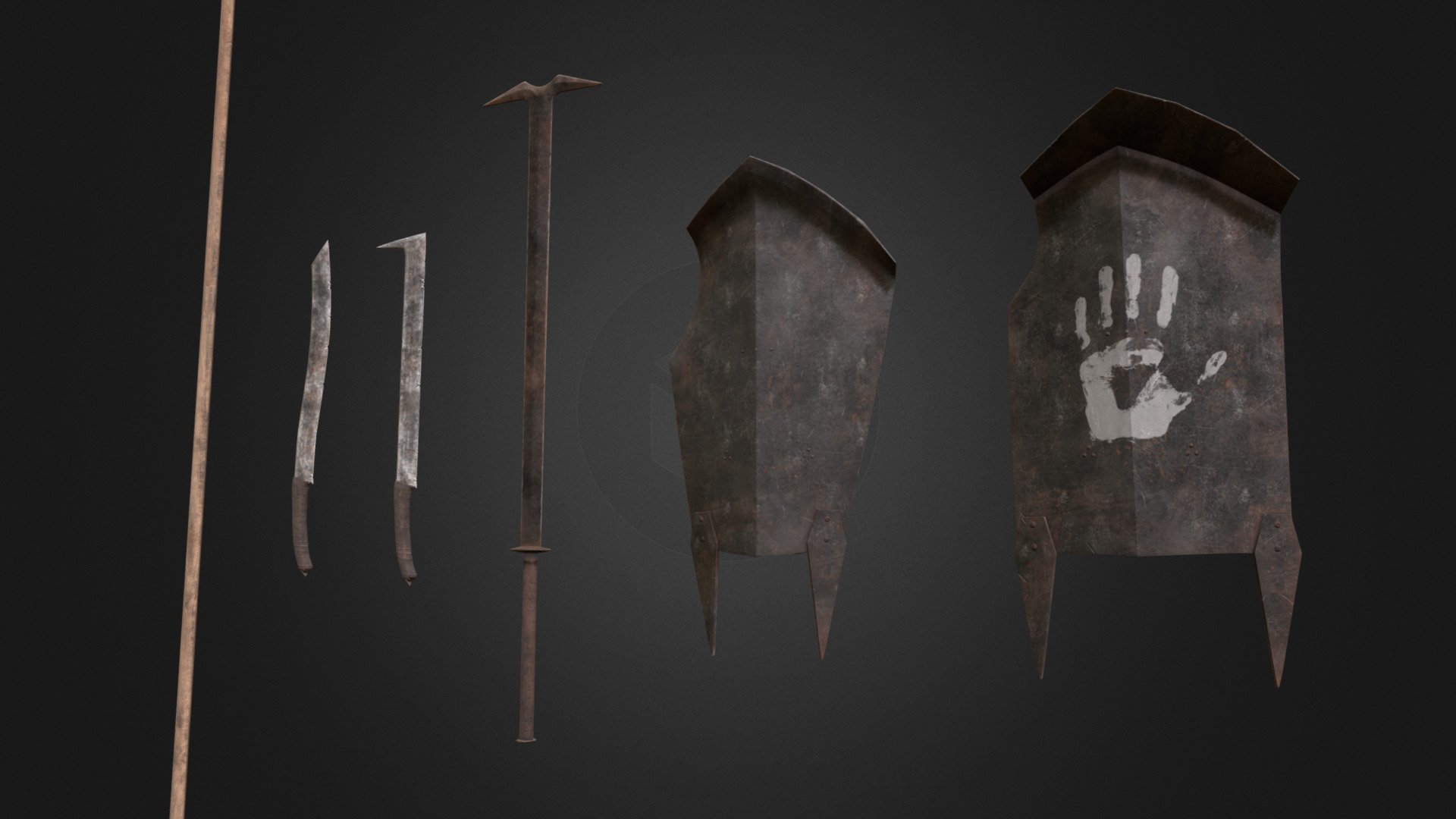 Uruk weapons and shields - Download Free 3D model by Brice_VIARD ...