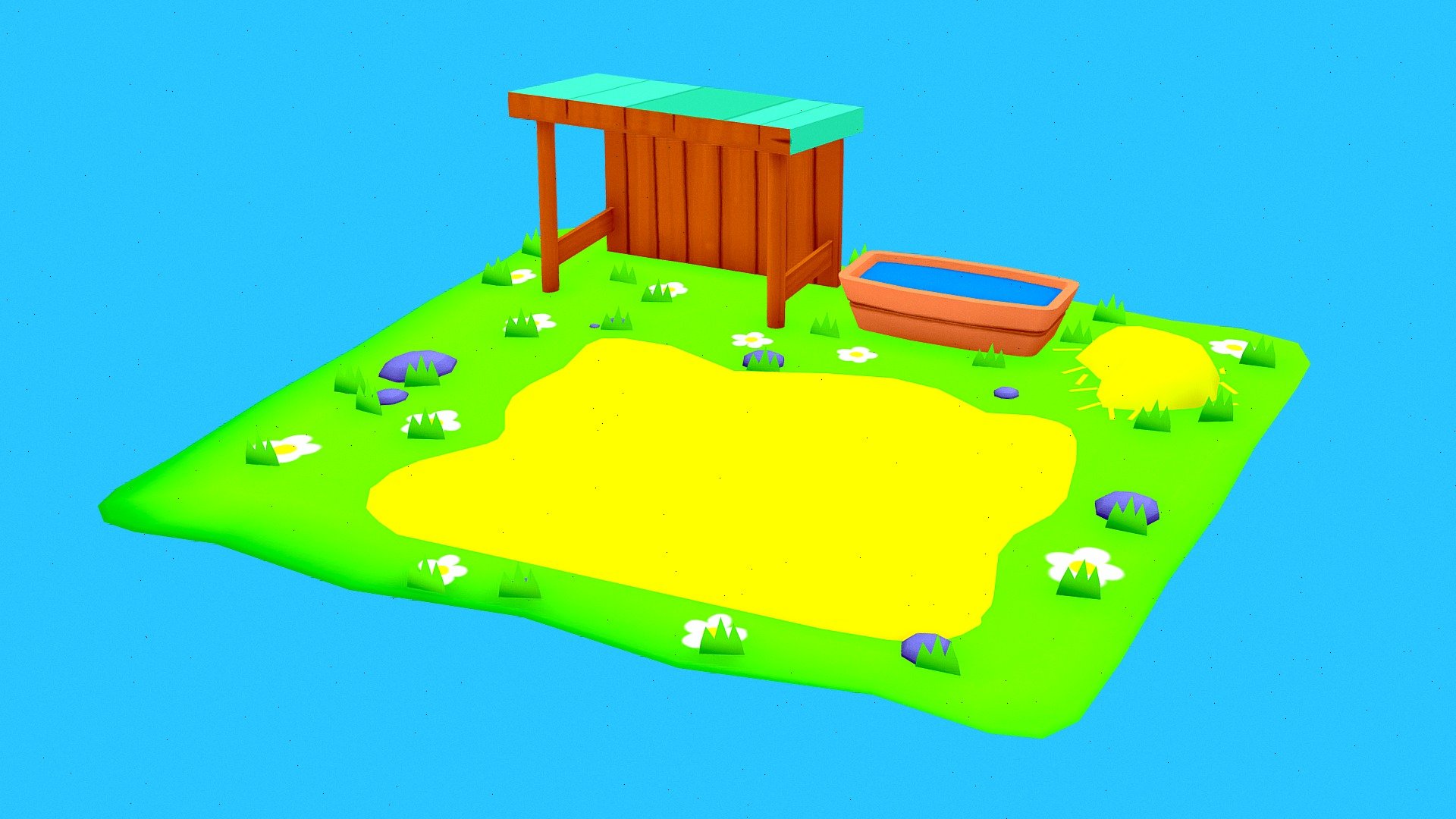 FarmVille Cow Barn - 3D model by İlhan Fehimovski (@ilhanfehimovski ...