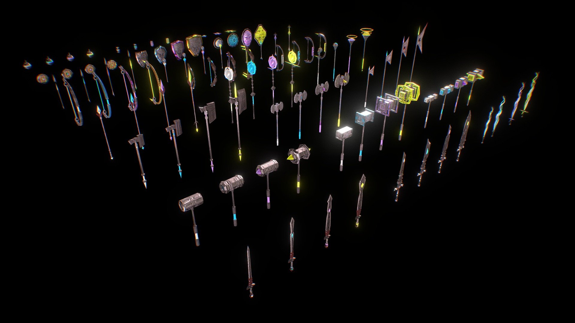 Low Poly Weapon Set - 3D model by lawtrigg [6a72a8c] - Sketchfab