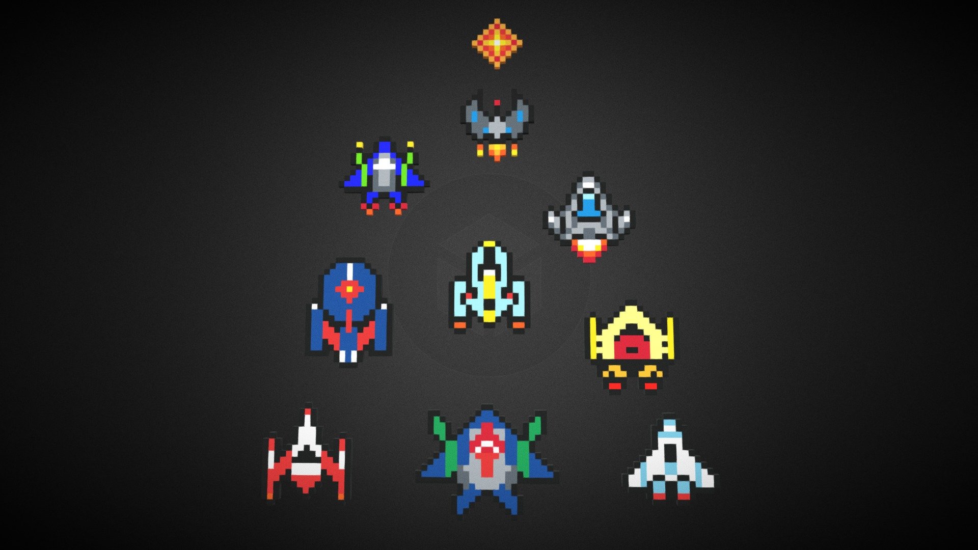 Pixel Spaceships Vol. 2 Pixel / Voxel - Buy Royalty Free 3D model by ...