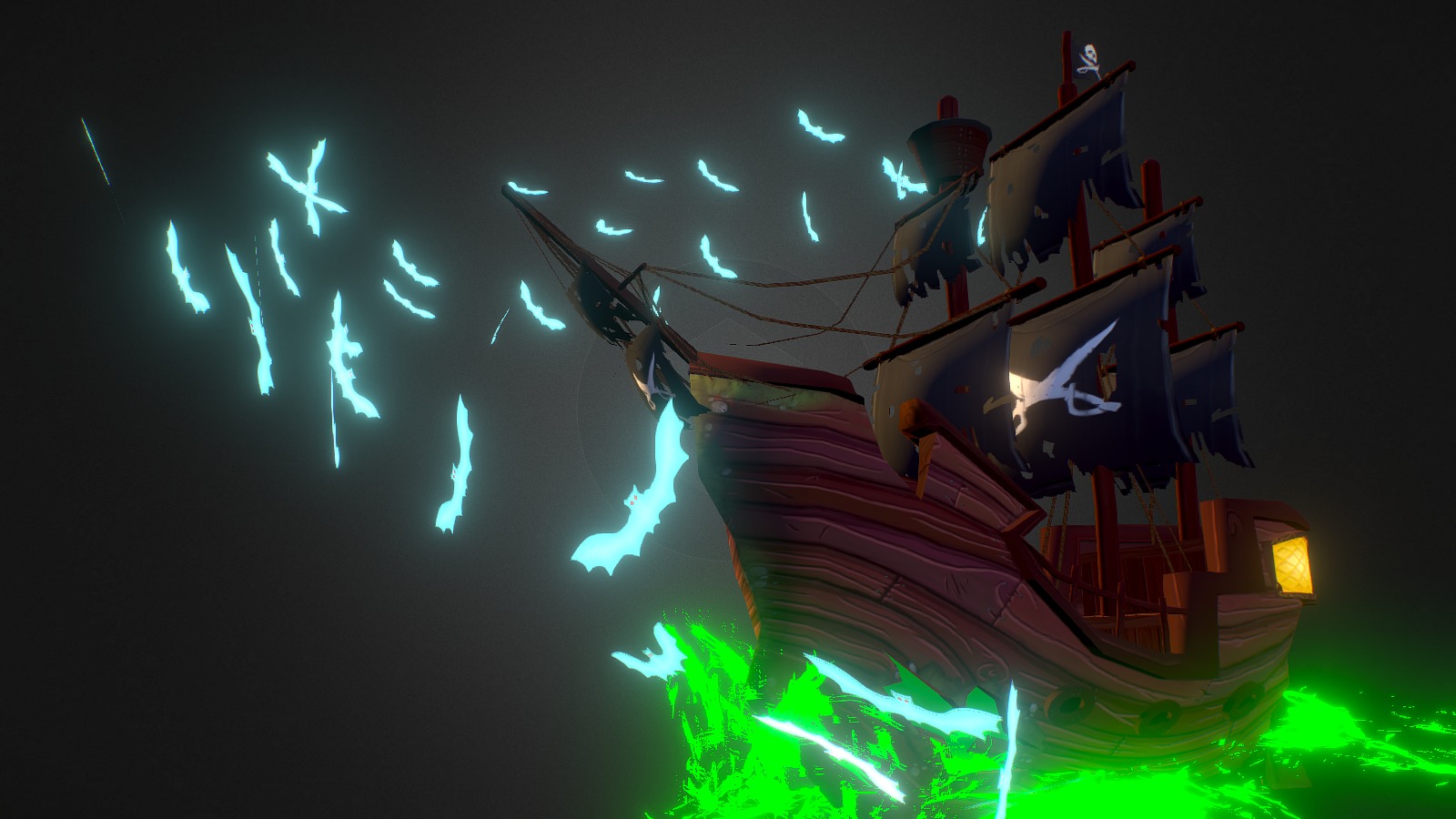 Handpainted Ghost ship! - 3D model by markskovrup [6a741f6] - Sketchfab