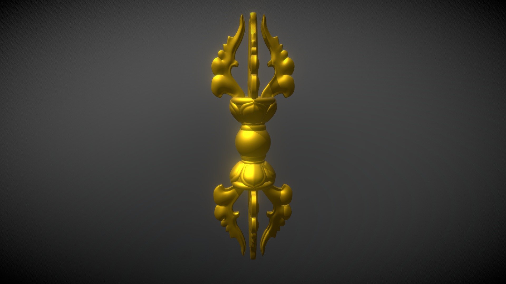Gold Dorje - 3D model by katherinemunro33 [6a790ea] - Sketchfab