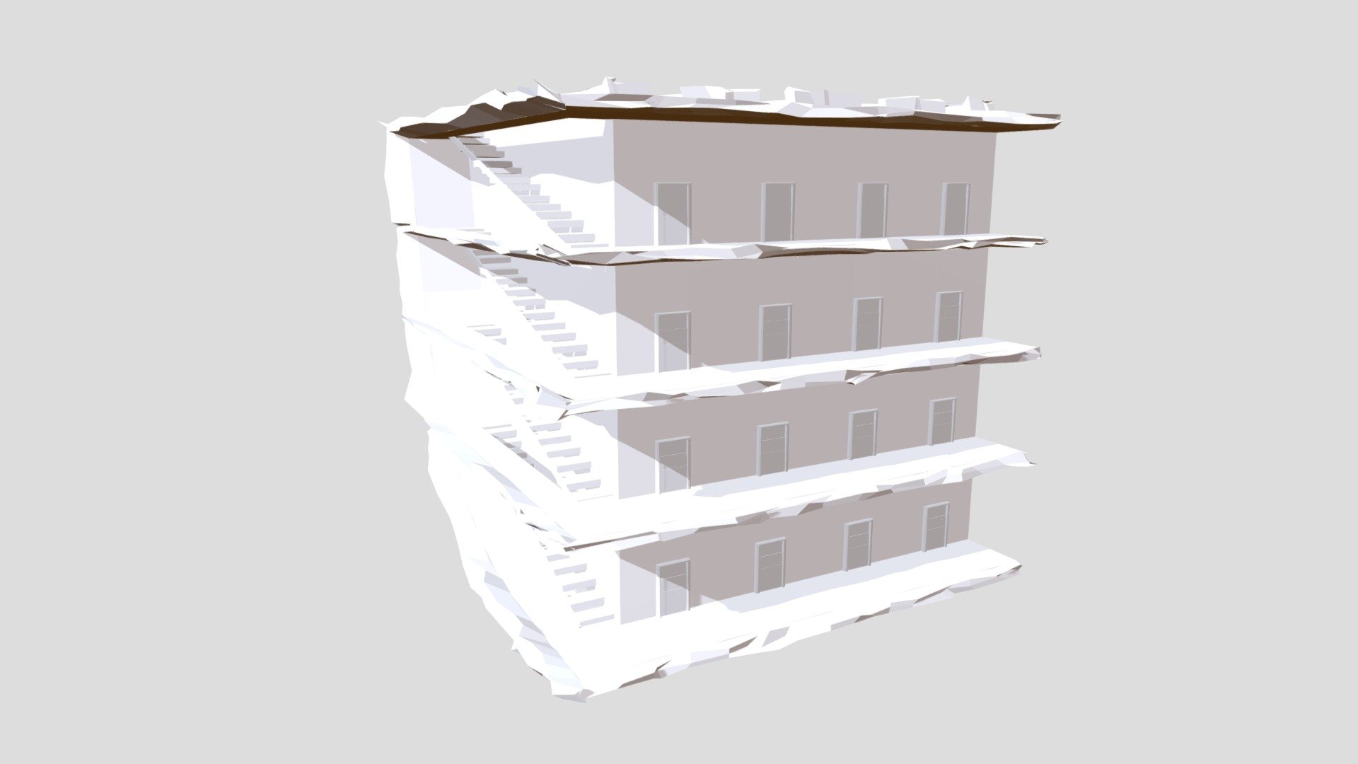 Apartment complex model for group game project - 3D model by Joseph ...