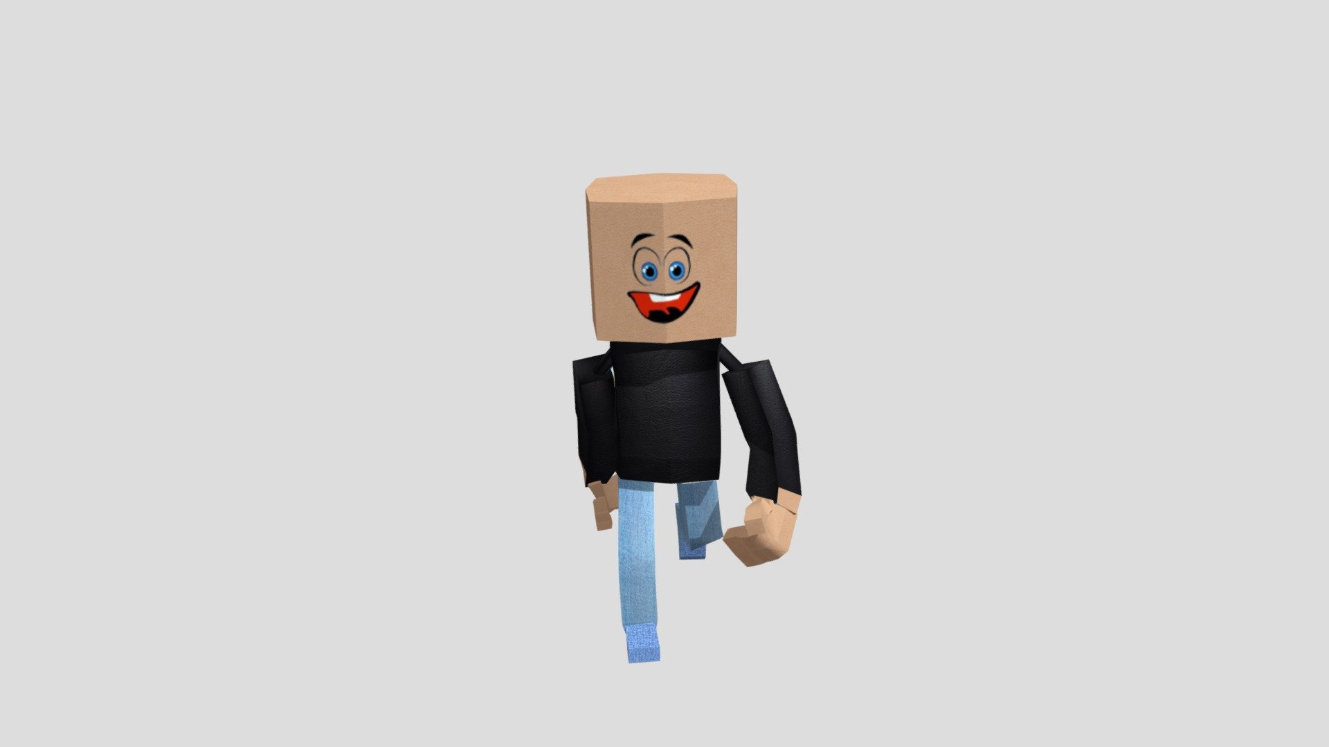Cardboardbox man - Download Free 3D model by Filip Bakker (@fbakker.6 ...