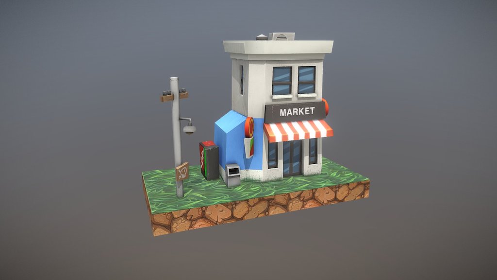 Cartoon market - 3D model by u3dmom (@i9anada) [6a804b6] - Sketchfab