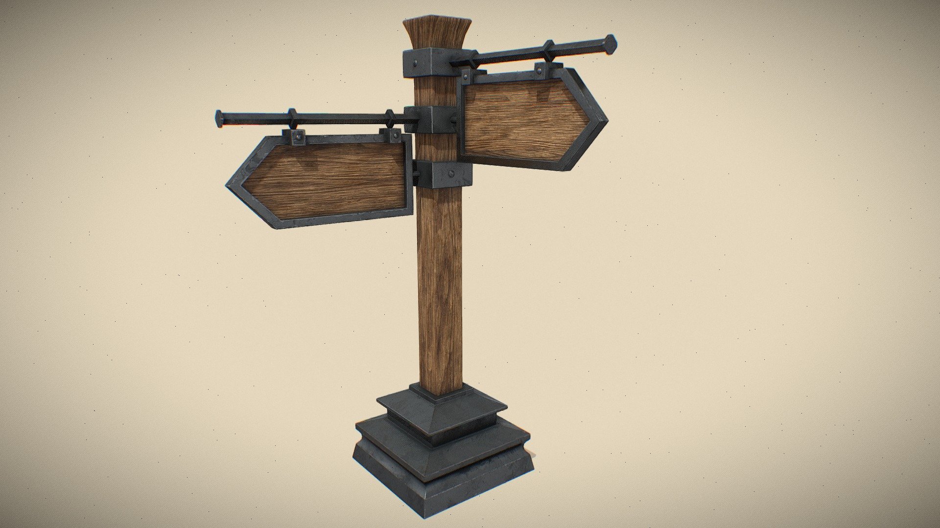 Stylized Handpainted Road Sign - 3D model by NebulaLLC [6a80b2f ...