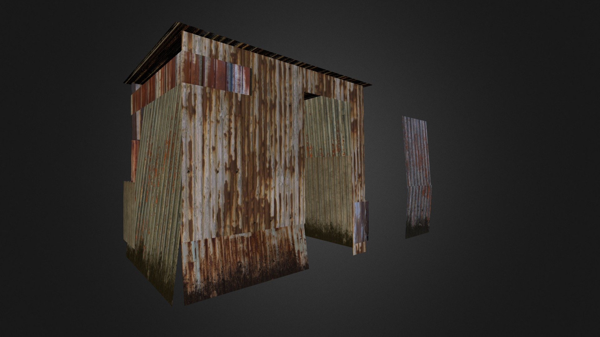 A rusty shack - 3D model by LeeMeredith [6a83ed4] - Sketchfab